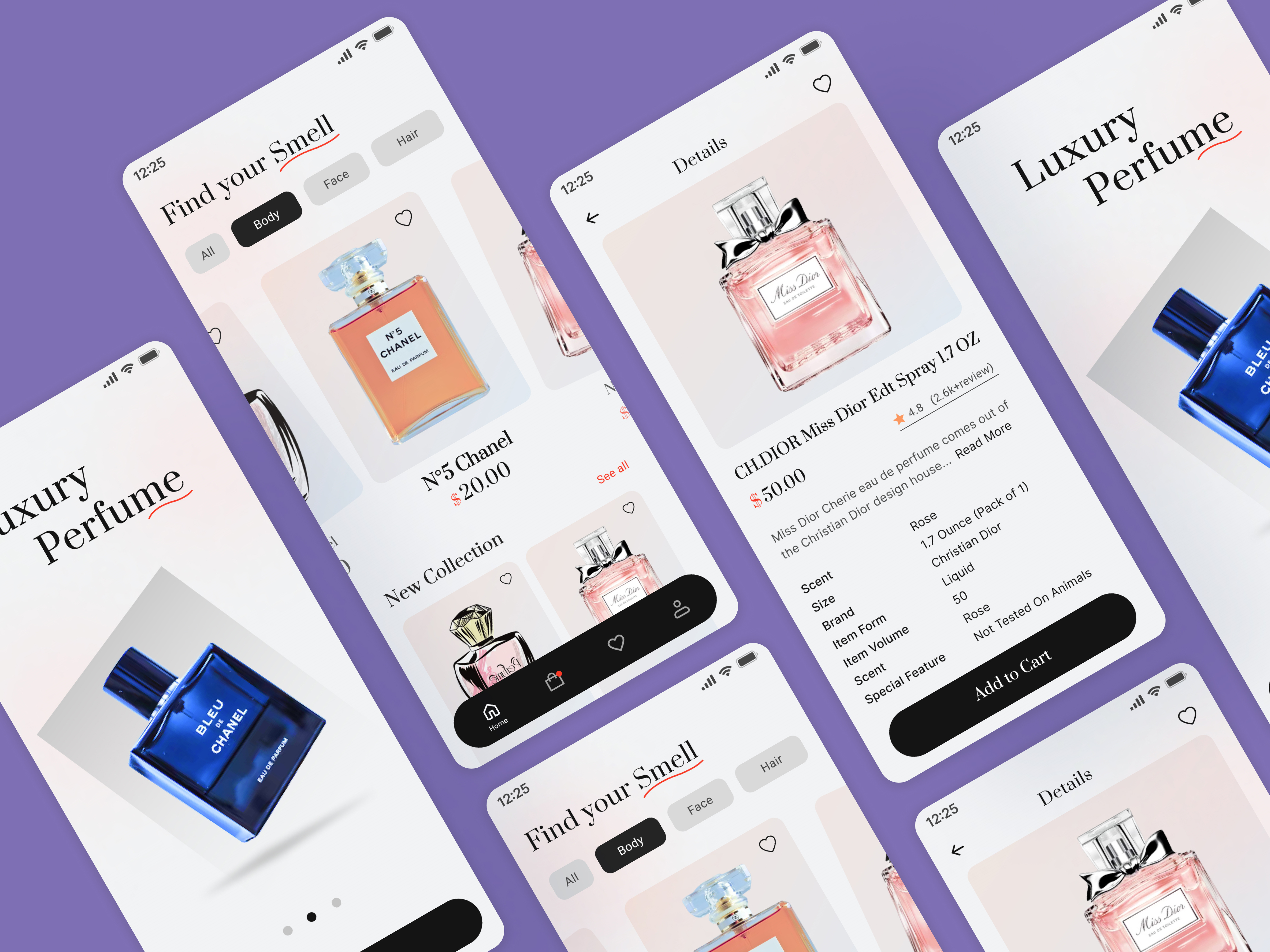 Perfume Shop Mobile App UI by Rabiul Islam on Dribbble