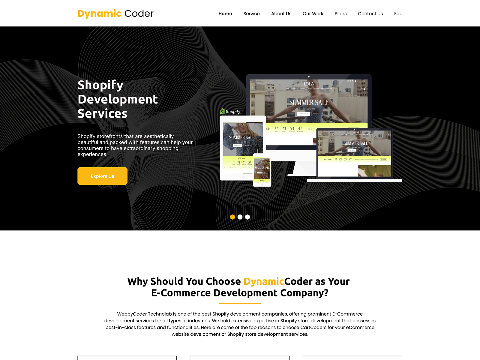 Dynamic Coder it Company Website by Himanshu Vasani on Dribbble