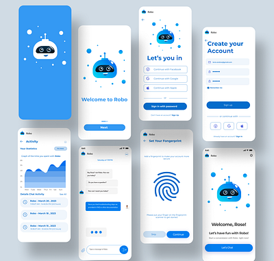 Chatbot app UI Design Figma by Saba Designs on Dribbble