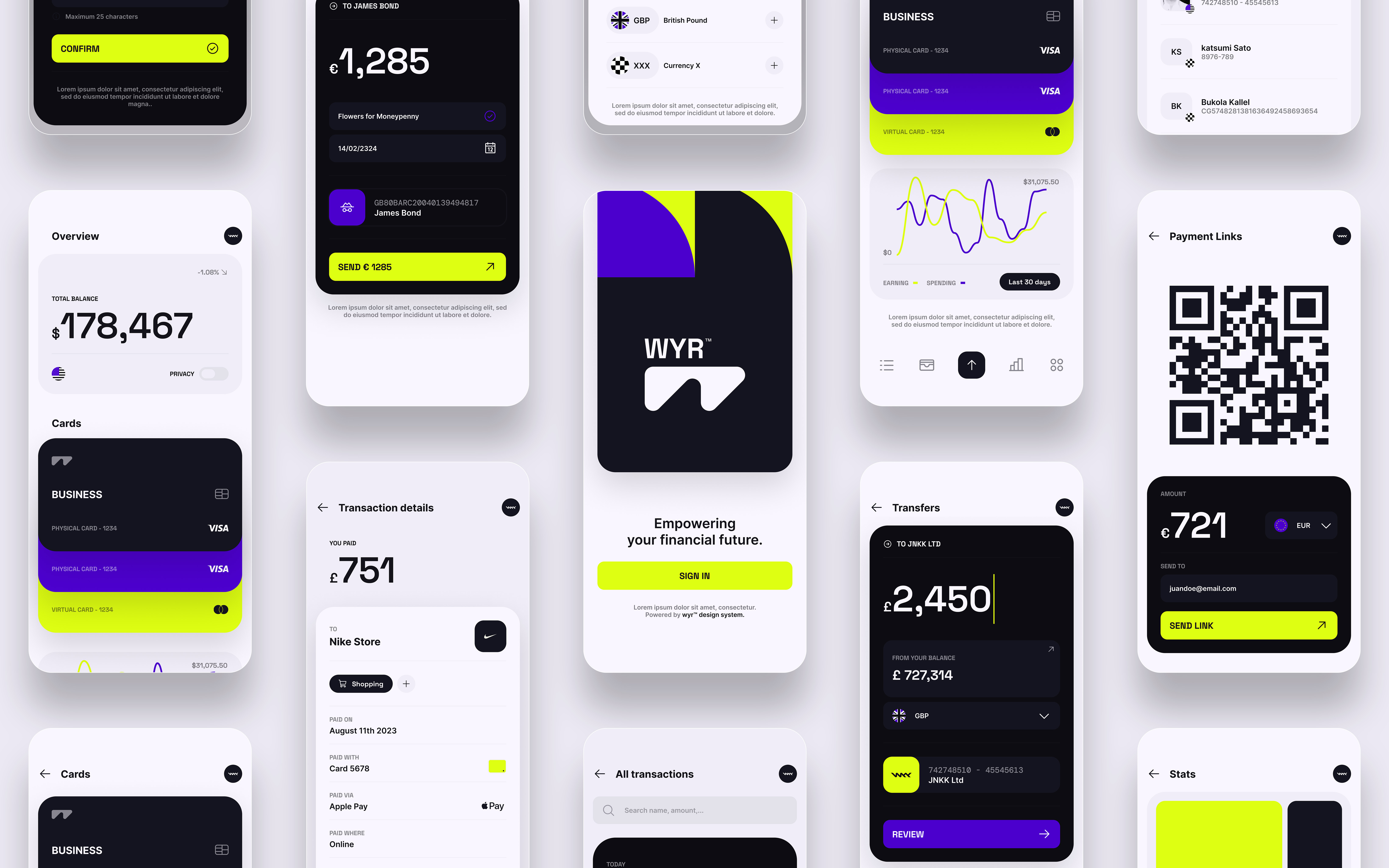 WYR™ - Fintech Design System by JNKK ® on Dribbble