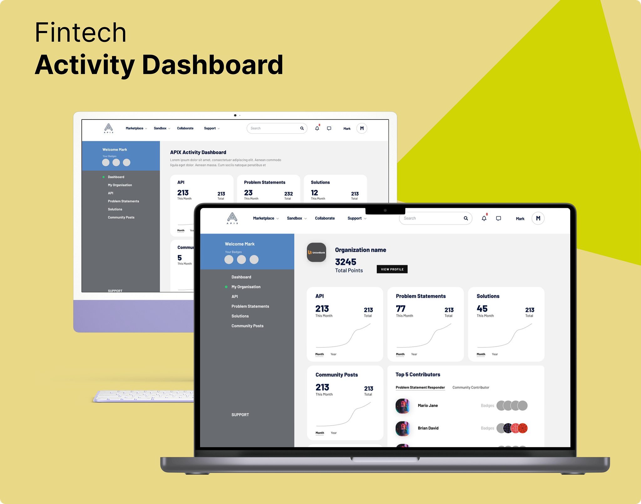 FinTech Dashboard - High Fidelity Wireframe Design by Lakpriya ...