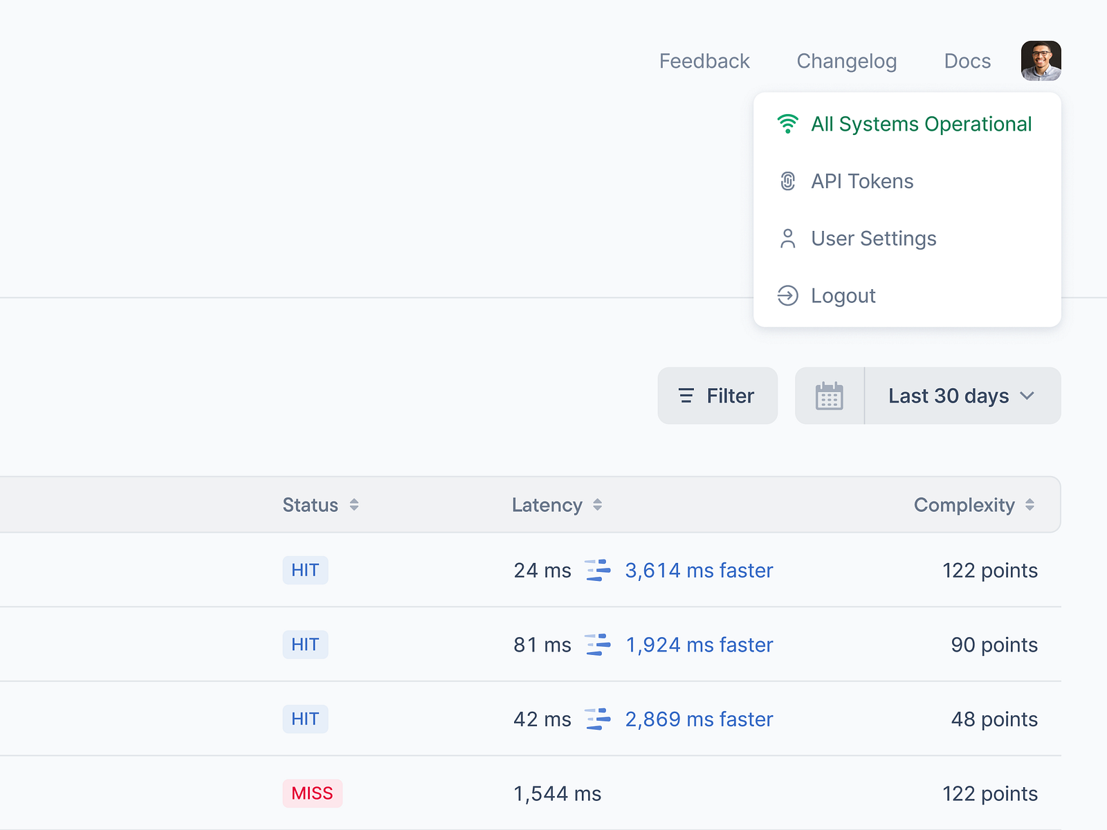 User Menu with Service Status Indicator by usrnk1 on Dribbble