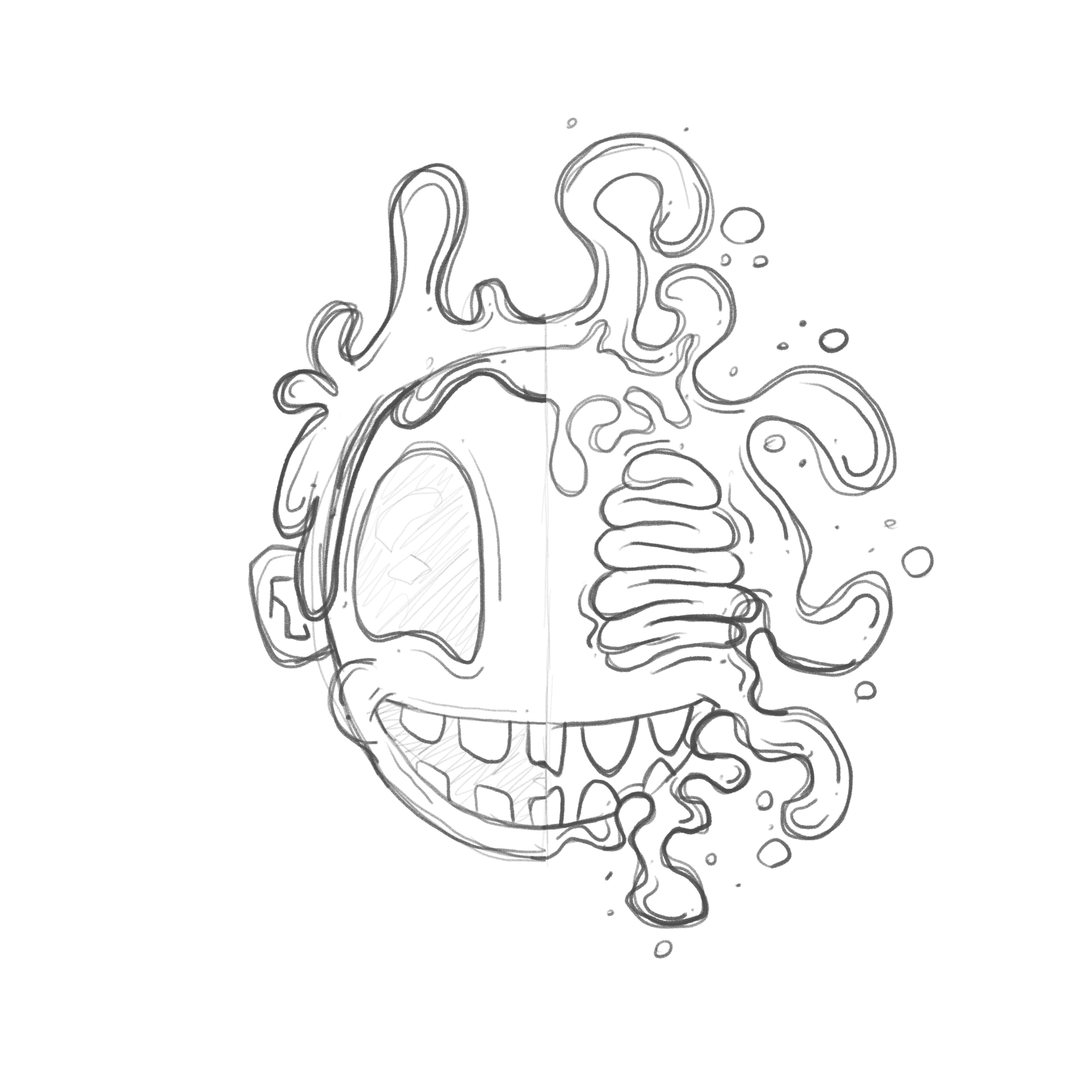 Split Face Doodle by Rita on Dribbble