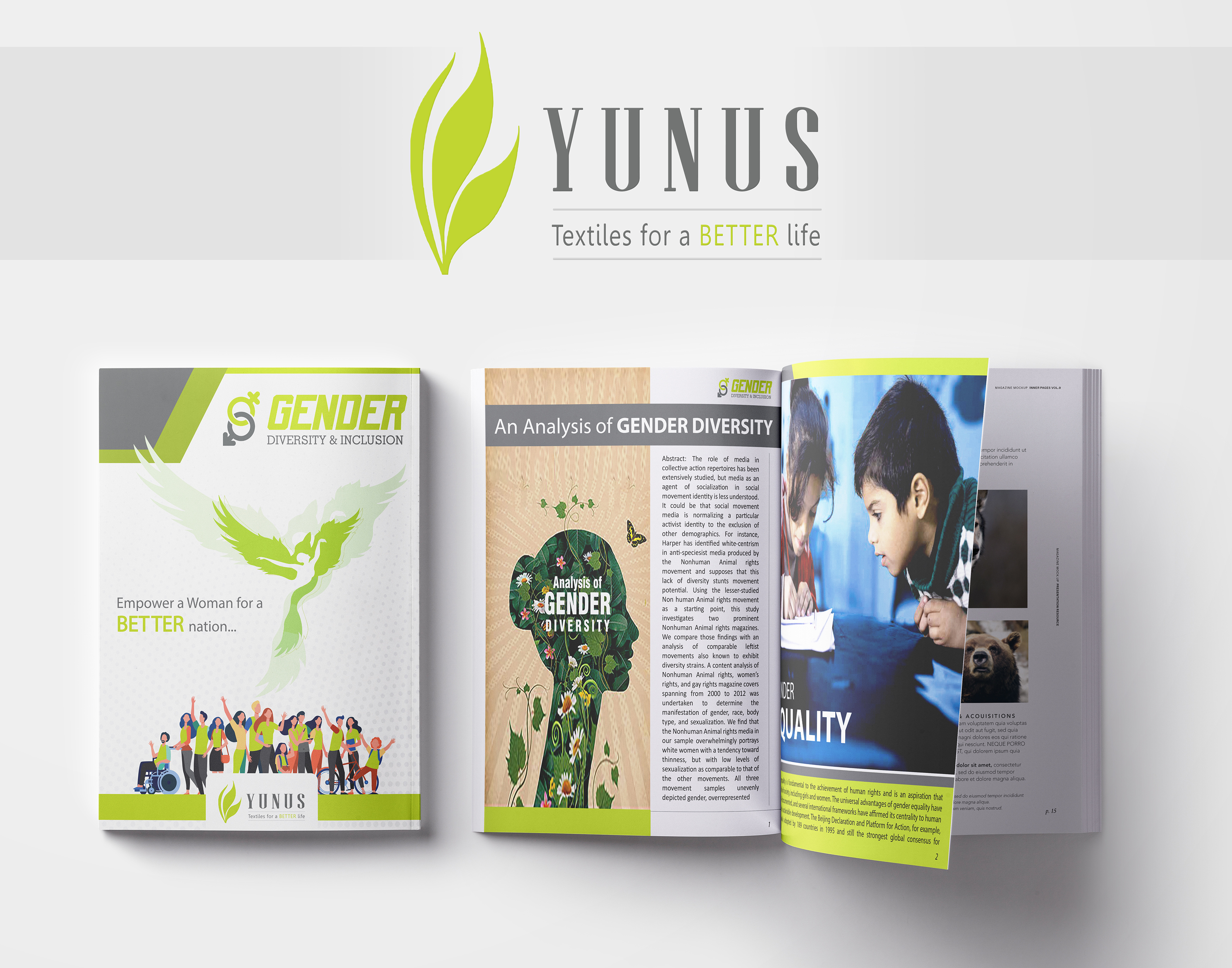 Gender Diversity Magazine (Yunus Textile Mills) by Mohammad Ali on Dribbble