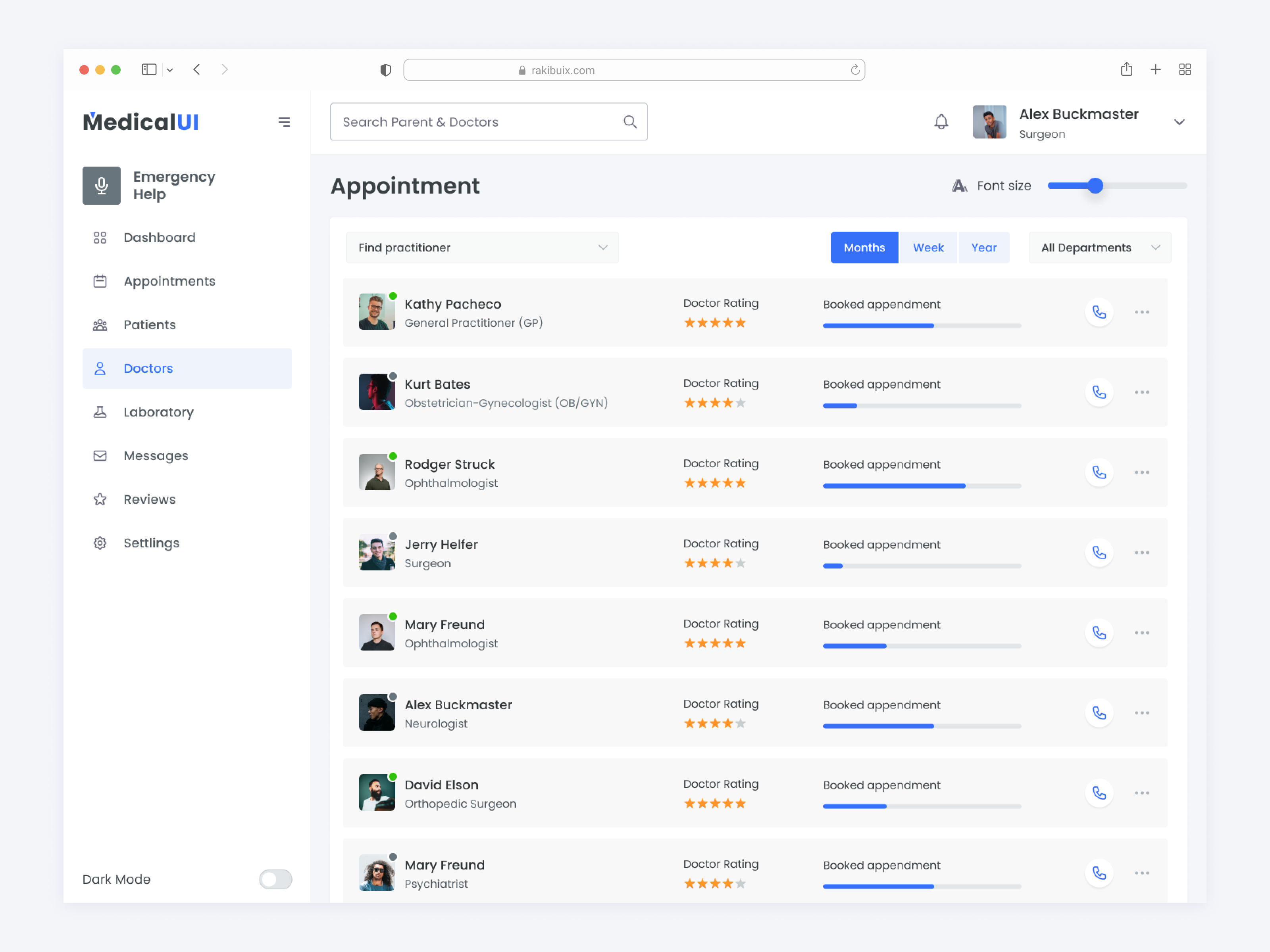 Medical Web Dashboard Design by Md Rakibul Islam on Dribbble