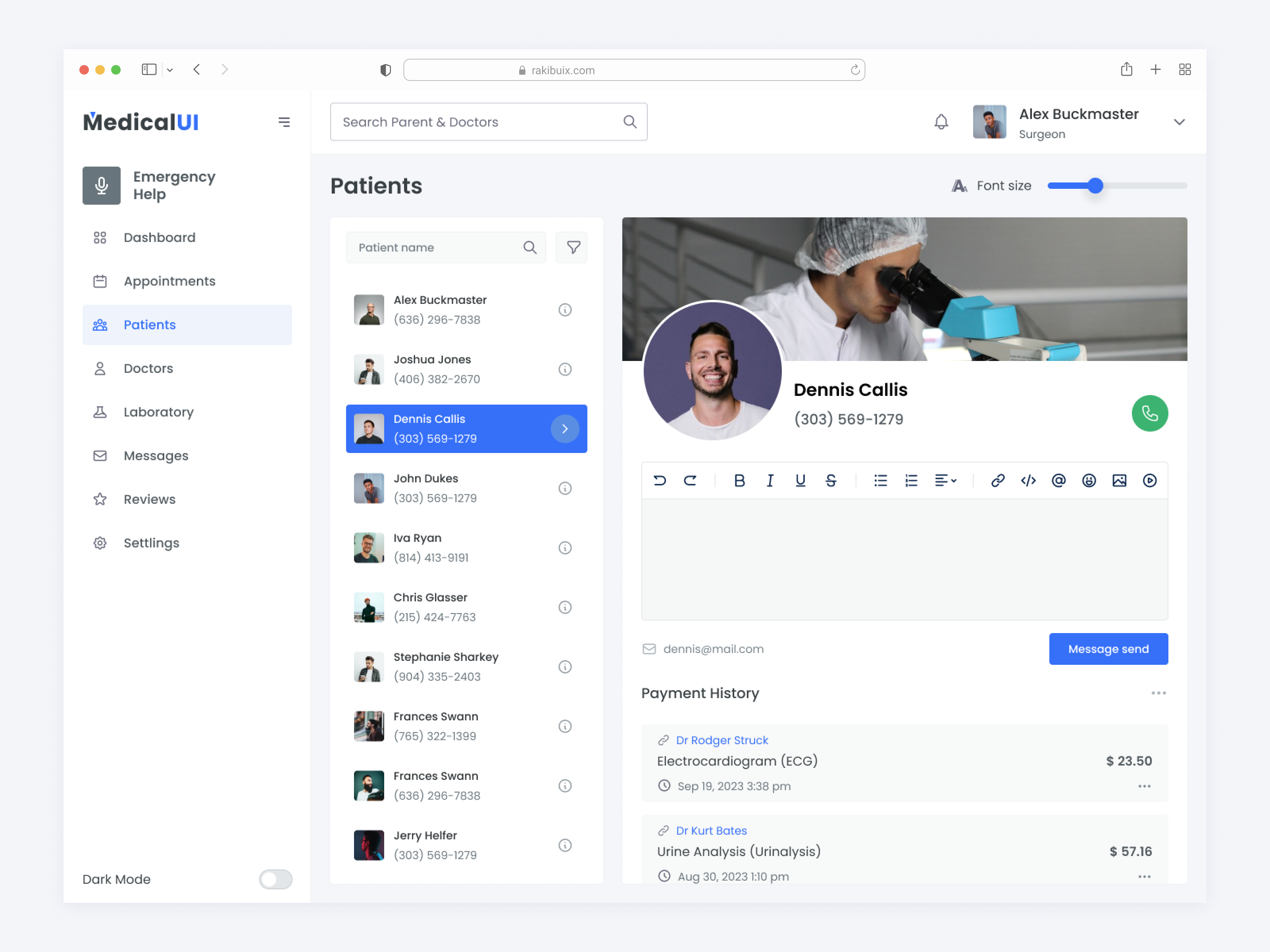 Medical Web Dashboard Design by Md Rakibul Islam on Dribbble