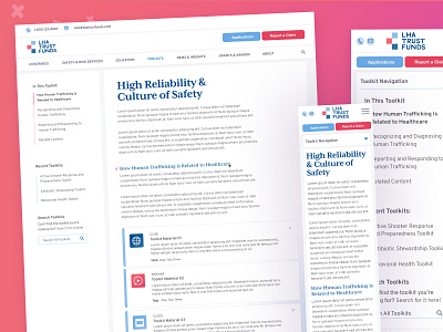 LHA Trust Funds | Toolkit Entry Page by Kirsten Holland on Dribbble
