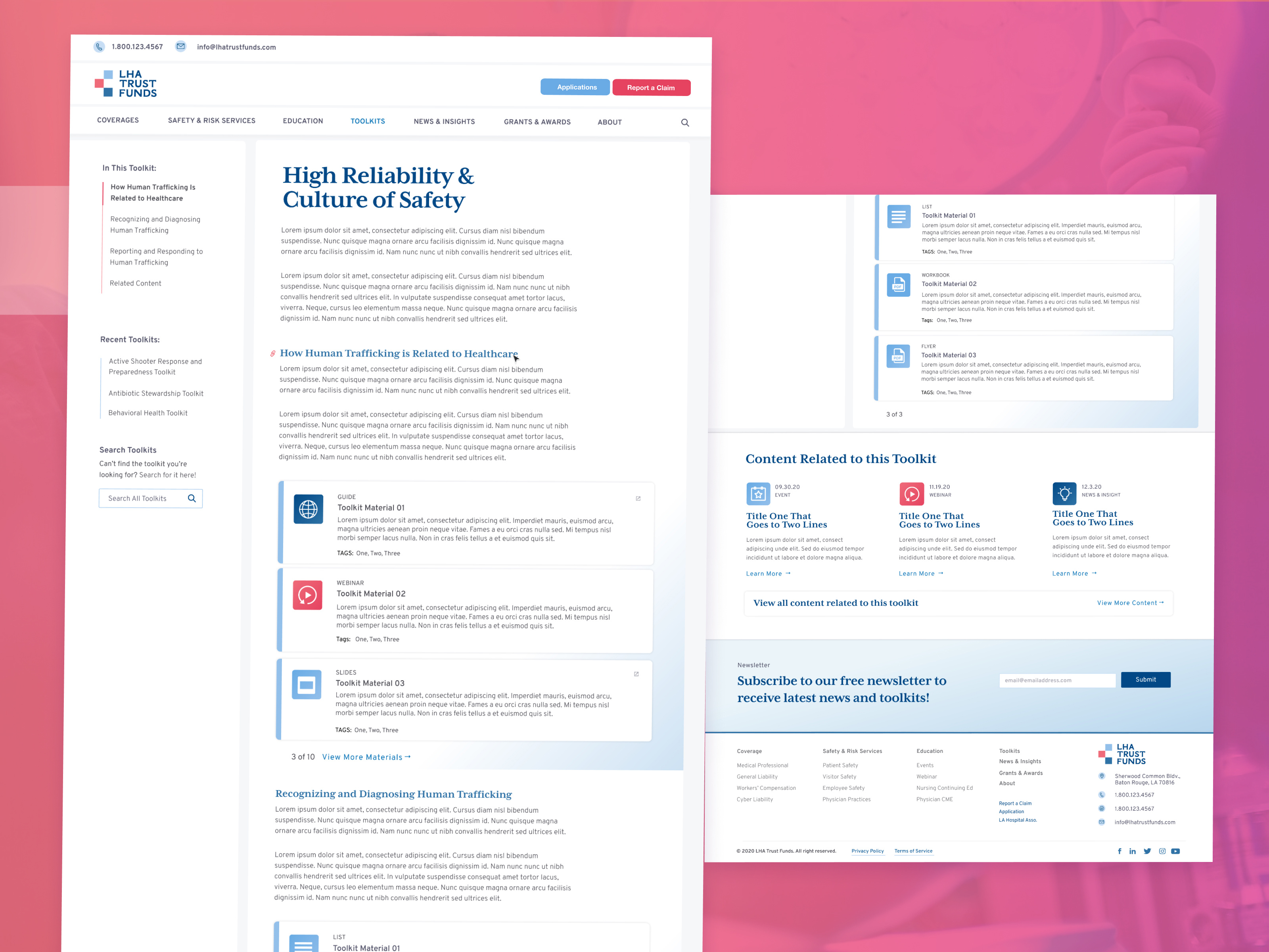 LHA Trust Funds | Toolkit Entry Page by Kirsten Holland on Dribbble