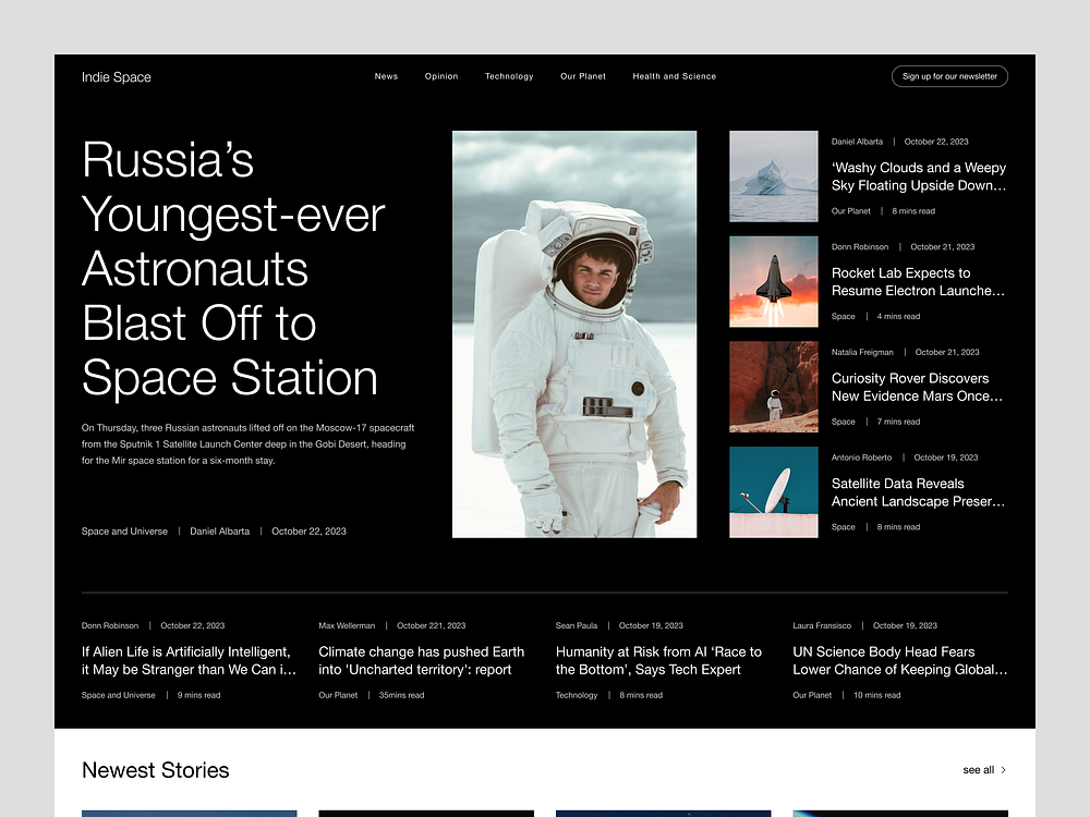 Space Website designs, themes, templates and downloadable graphic ...