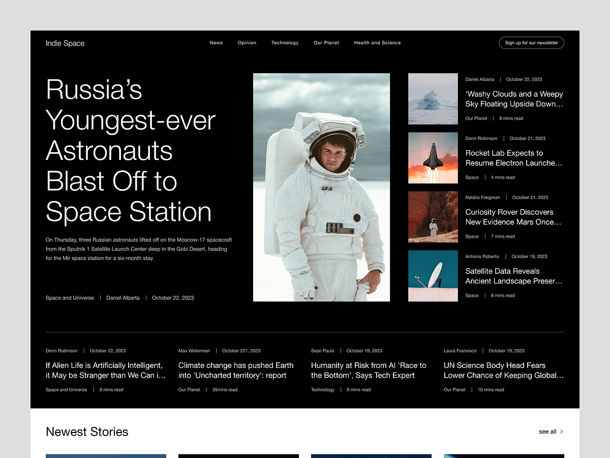 Space Website designs, themes, templates and downloadable graphic ...