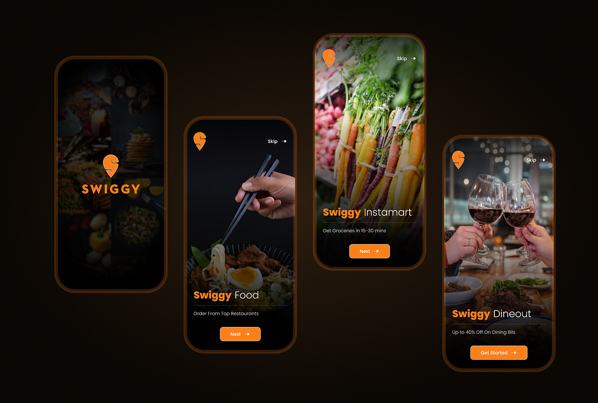 Swiggy Splash & Onboarding Page Redesign by MD AHOSAN HABIB on Dribbble