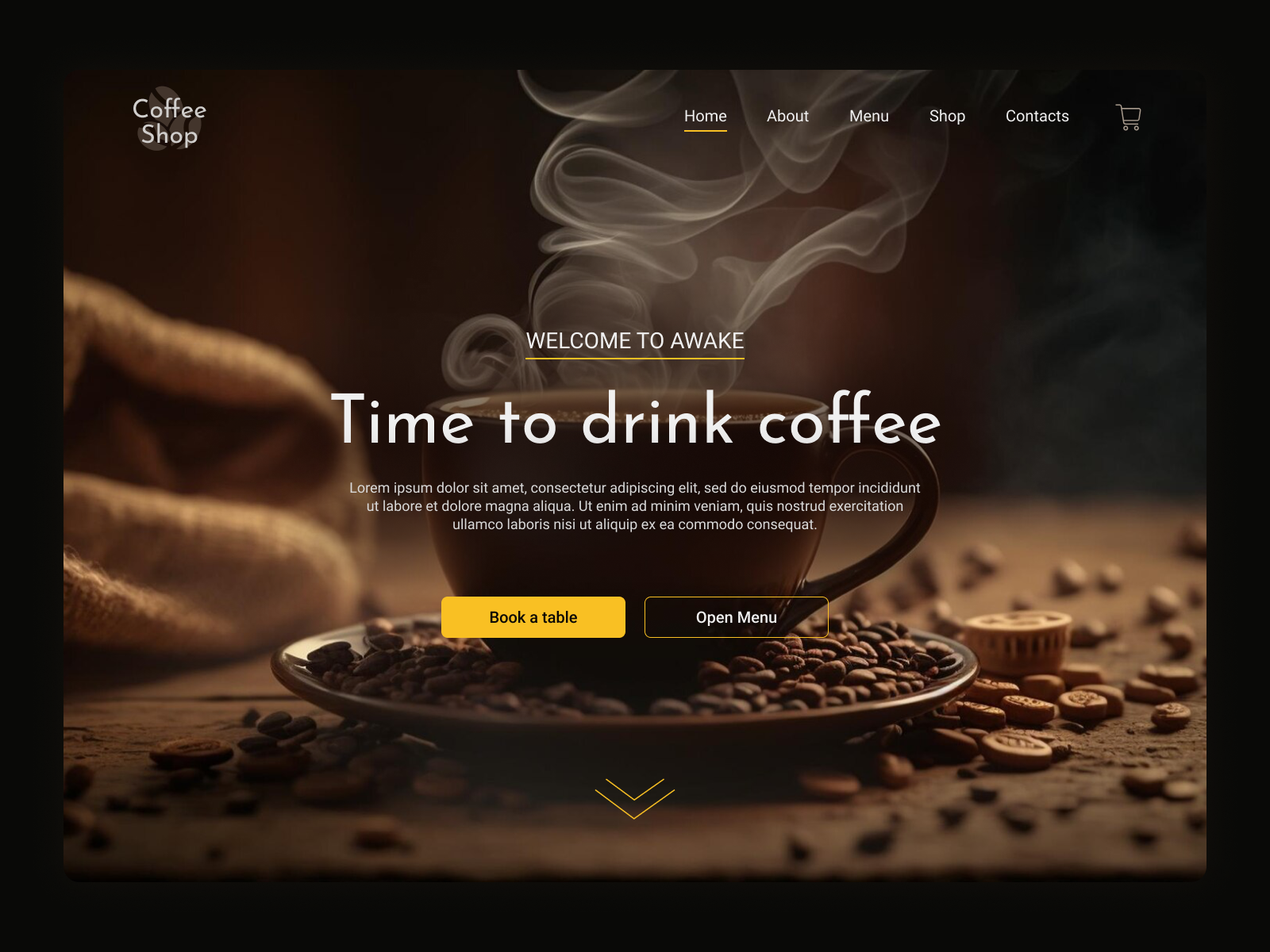Coffe Shop website by Karyna Konko on Dribbble