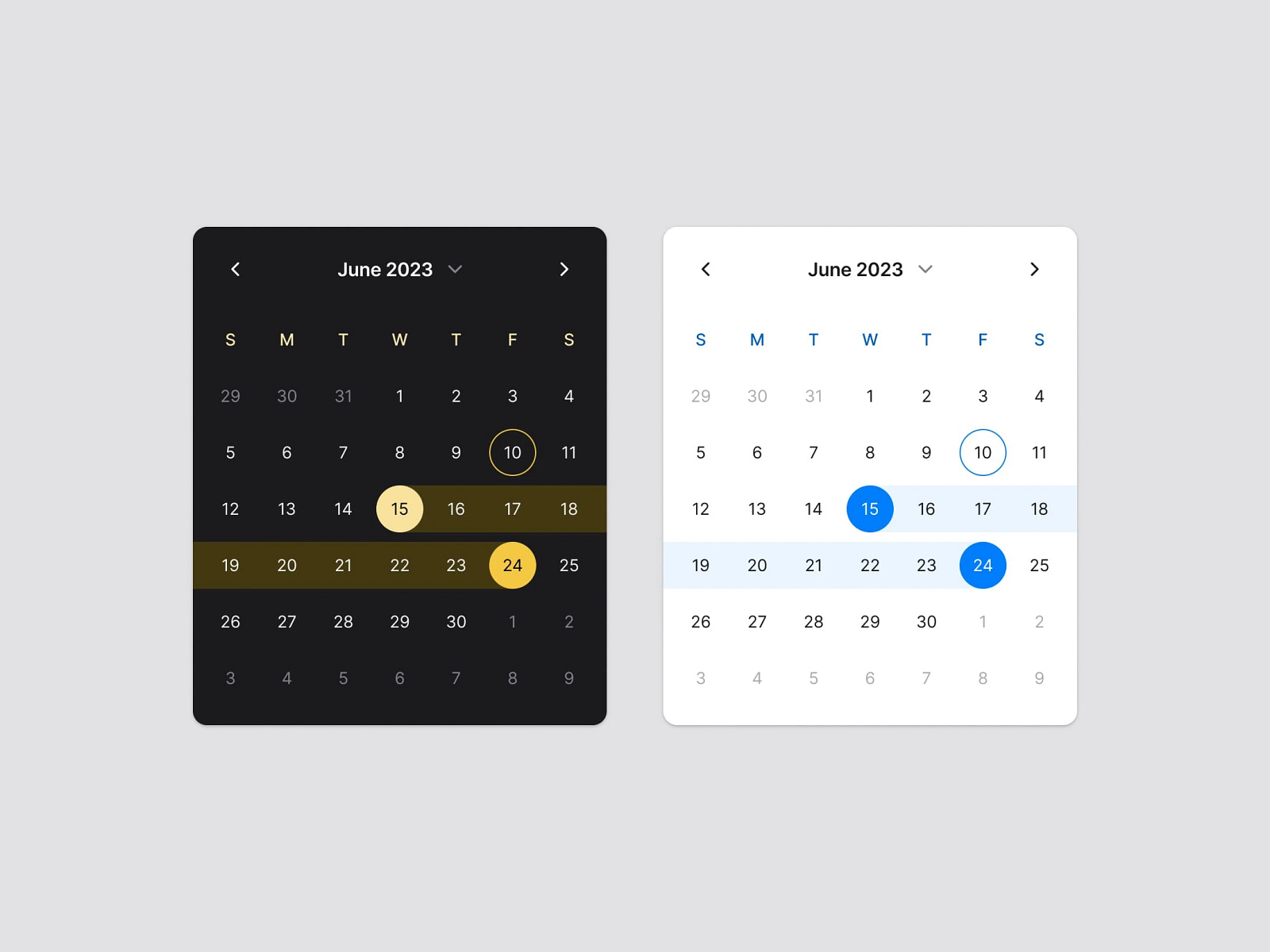 Date picker UI, Calendar by Alex Trifanchev on Dribbble