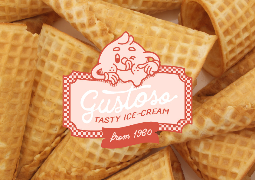 Gustoso Ice Cream | Brand design by Tiny Raven Creative Studio on Dribbble
