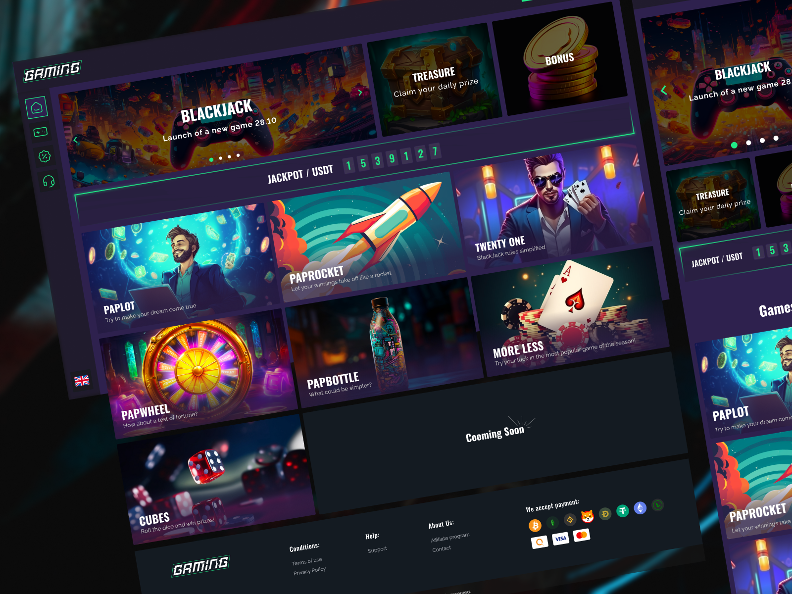 Gambling website - ui/ux design | 💛💙 by Sergey Pazych 🇺🇦 on Dribbble