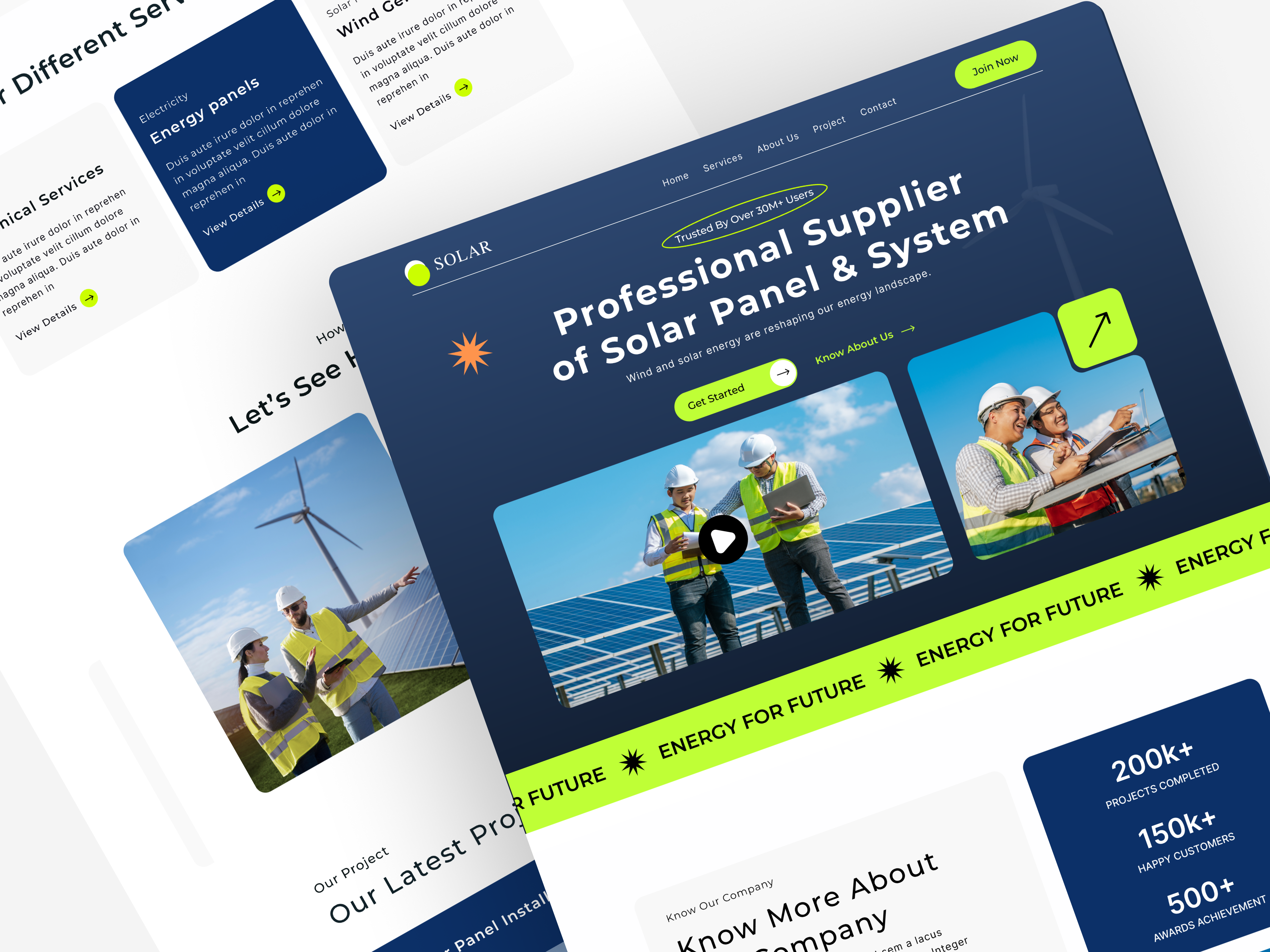 Solar Panel Website Landing Page Design by Md.Rasel on Dribbble