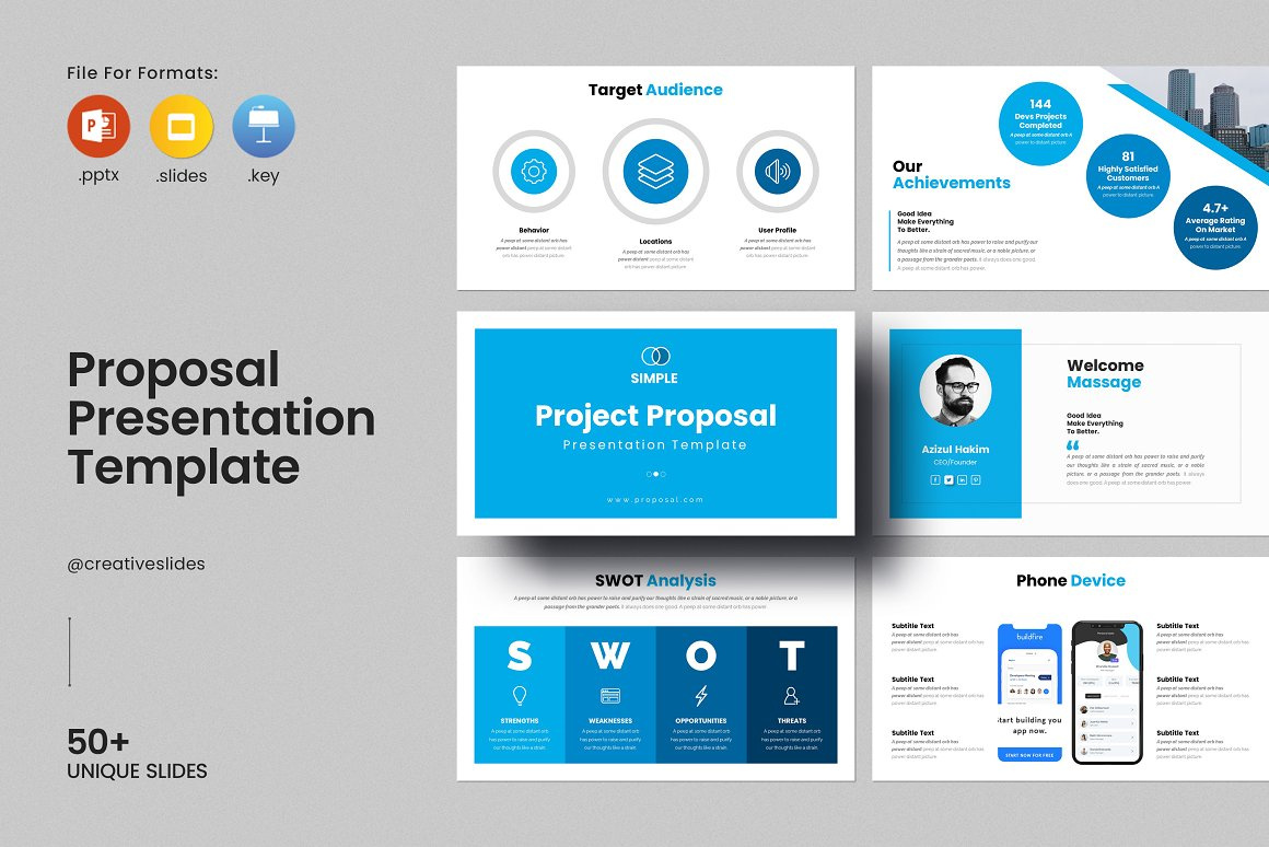 Project Proposal PowerPoint Template by Creative Slides on Dribbble