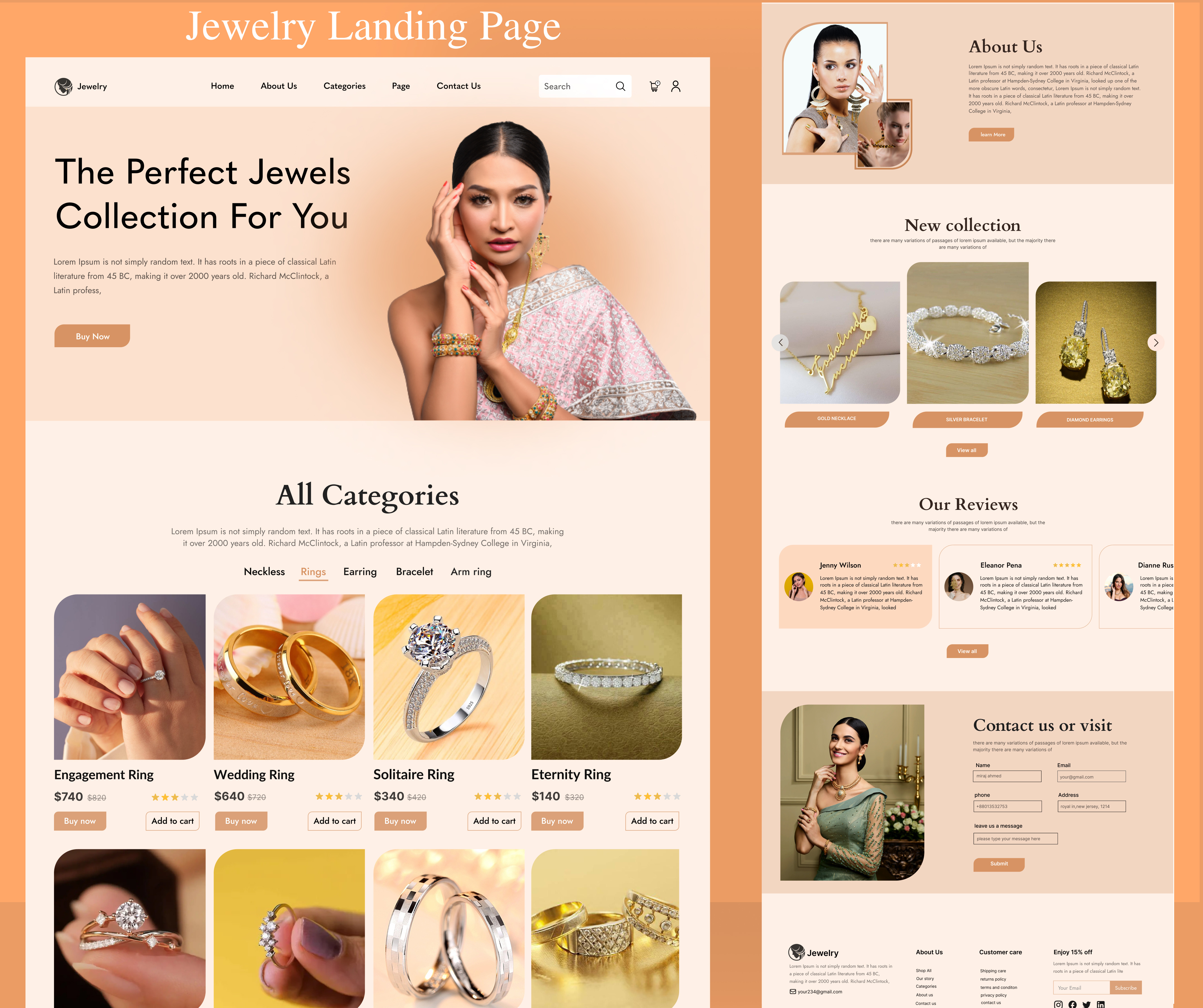 Jewelrylandingpage designs, themes, templates and downloadable graphic ...