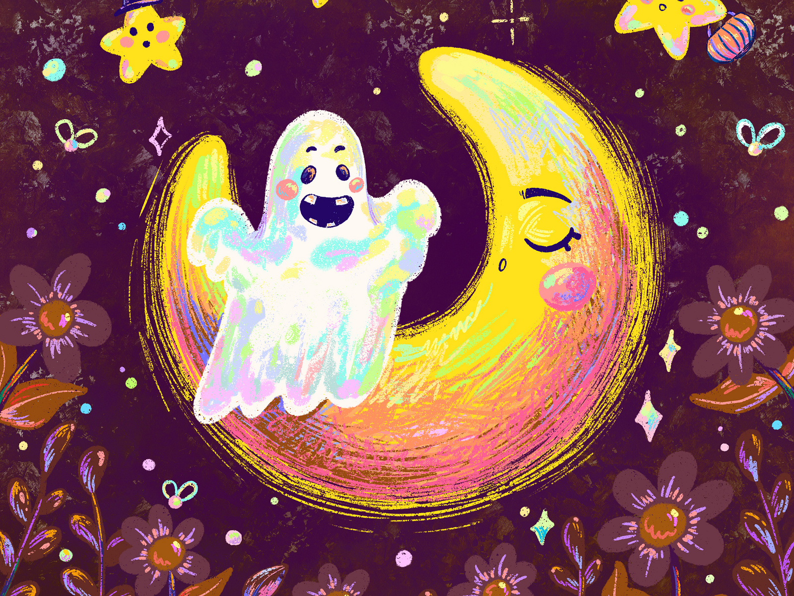 Ghost And Moon By Indah Irawan On Dribbble