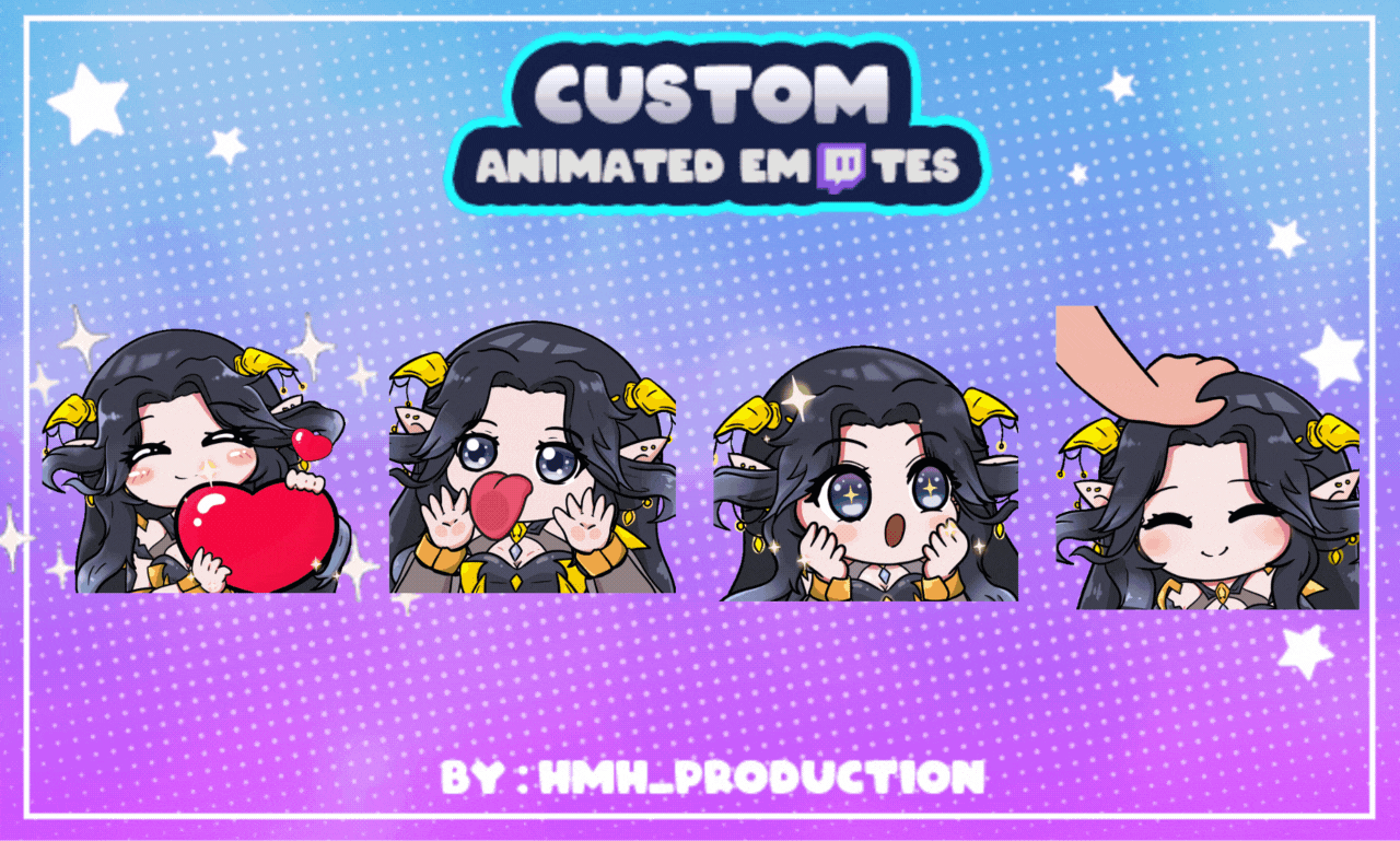 twitch emotes vtuber by Emotes by Hmh_production on Dribbble
