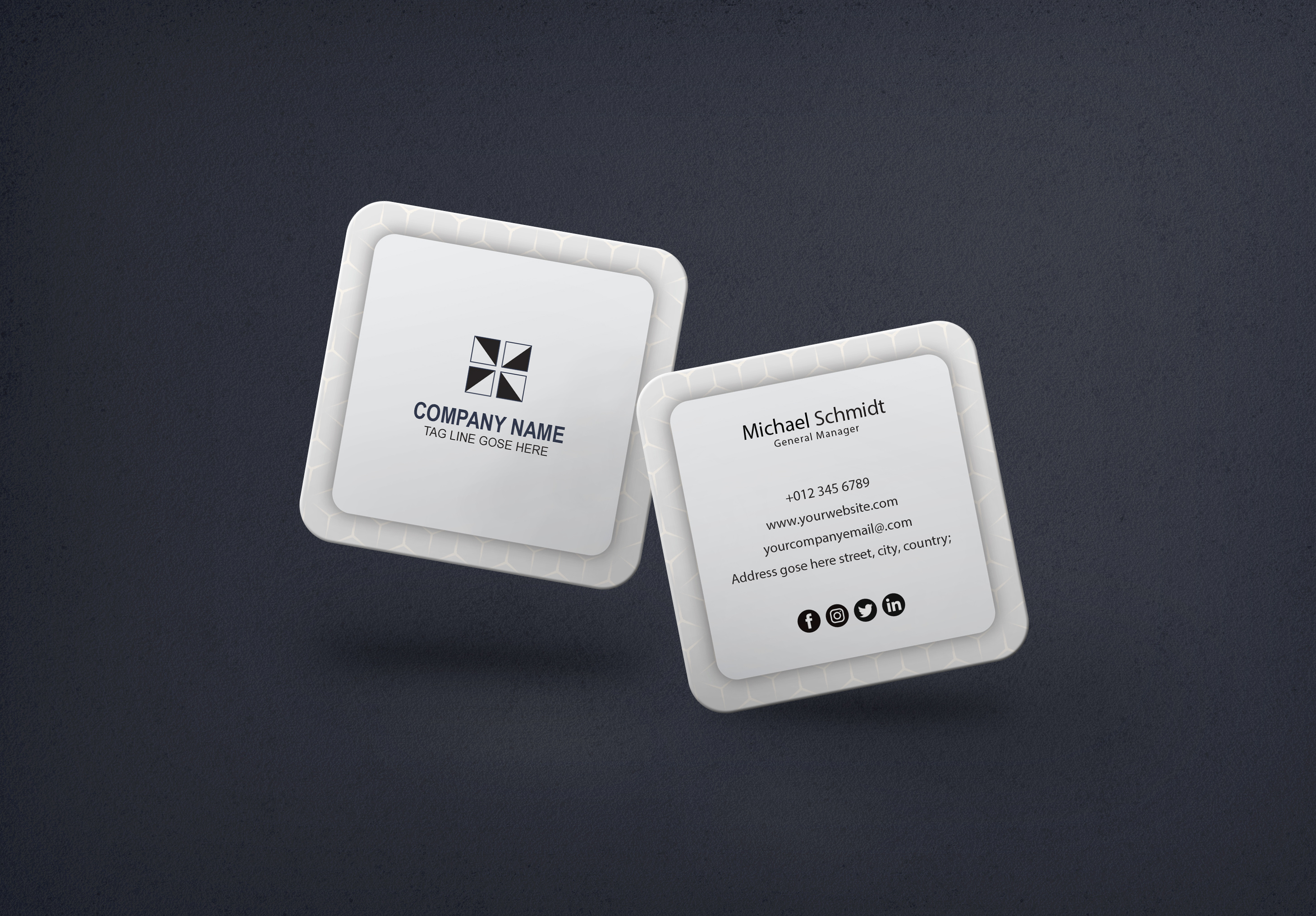 Square Business Card Design. by Sharmin akter on Dribbble