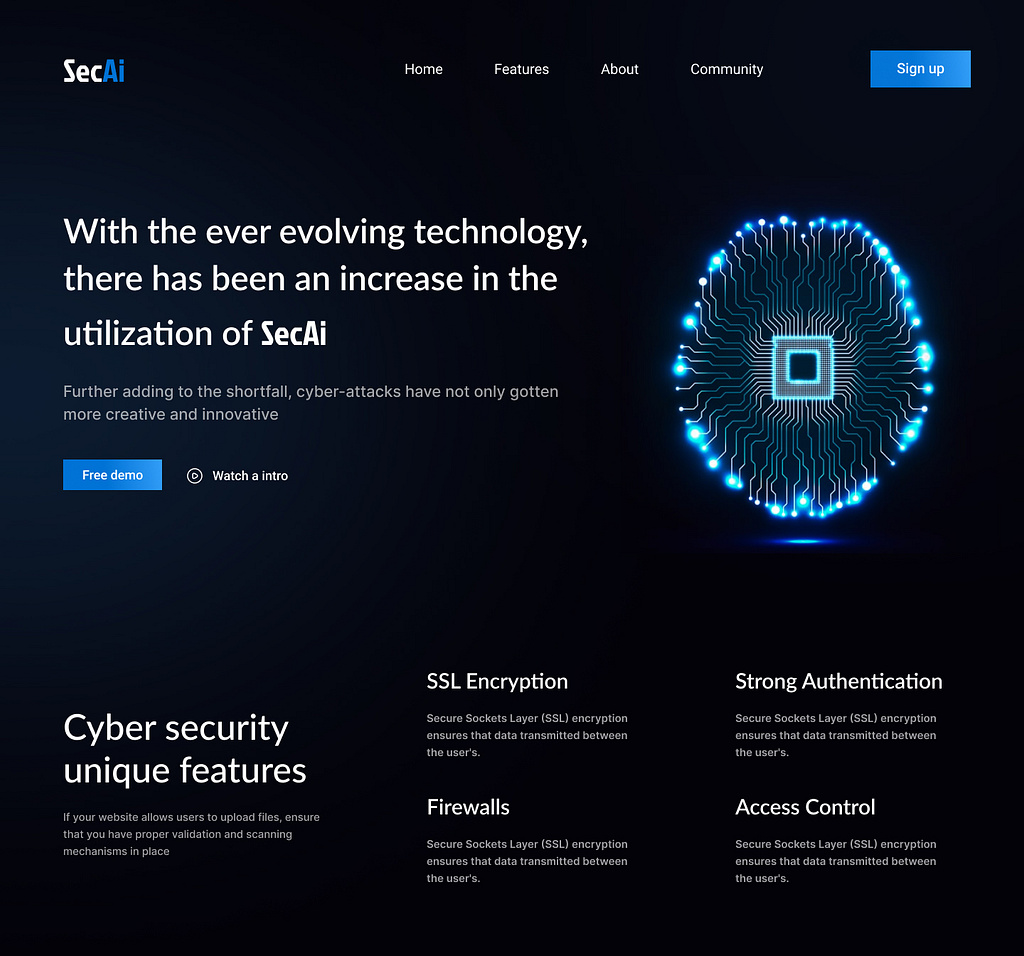 Cyber Security website design by Ramimur Rahman on Dribbble