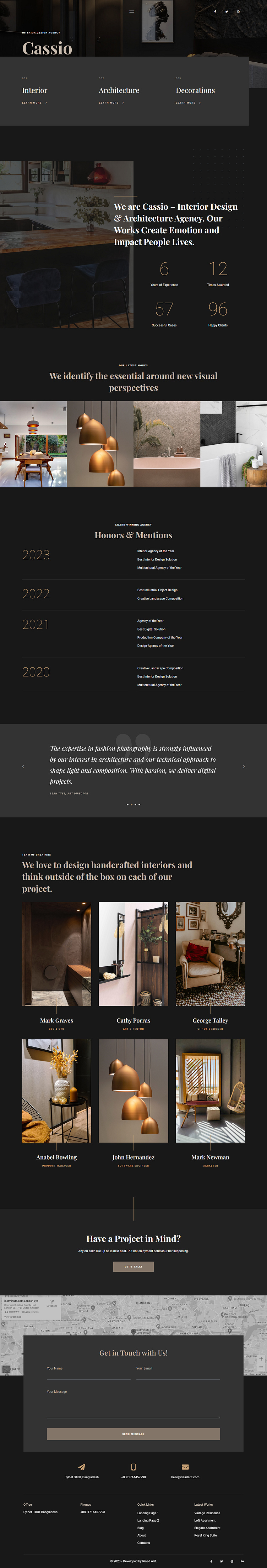 Interior & Architecture Website by Riaad Arif on Dribbble