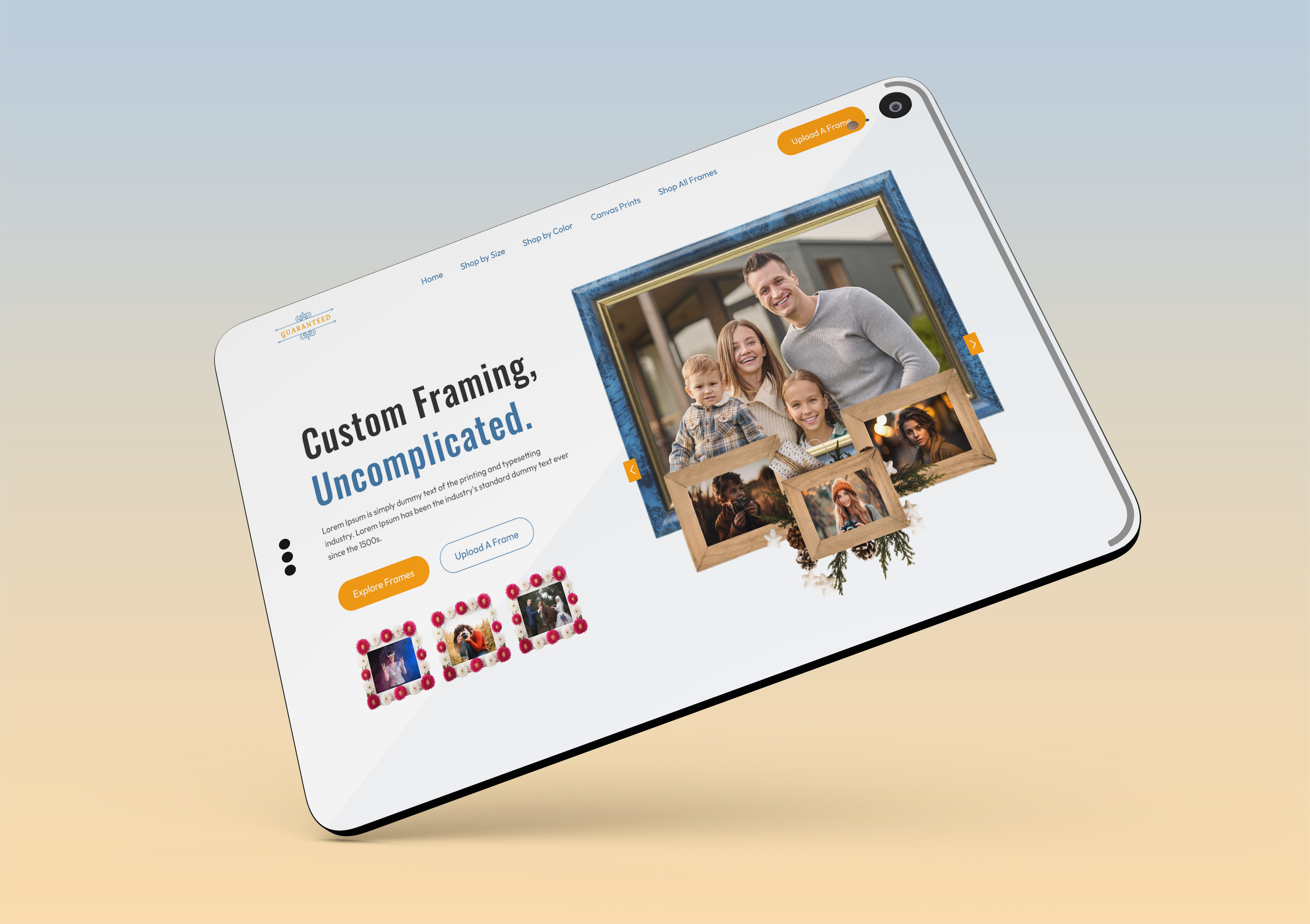 Framing Website Hero Section Design by Sumaia Sharmin on Dribbble