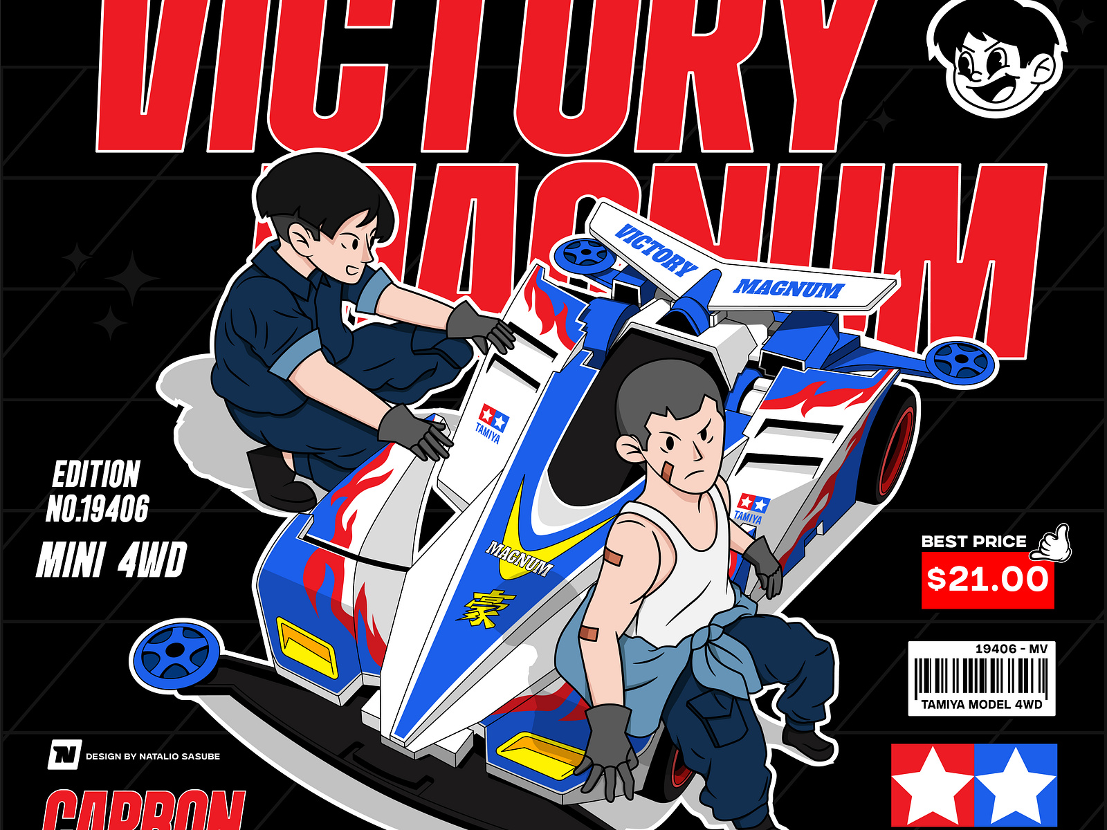 Tamiya Mini 4WD Victory Magnum by Natalio Sasube on Dribbble