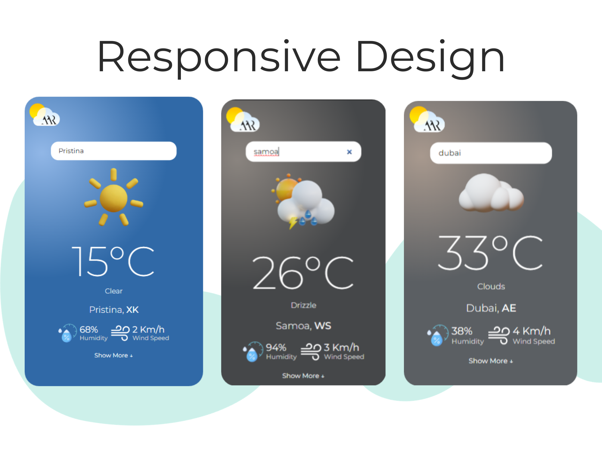 Weather App Design - Amir Tahiri by Amir on Dribbble