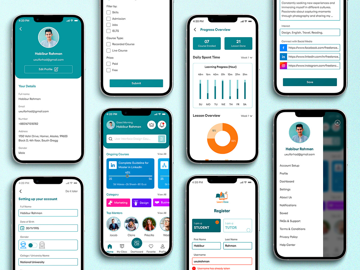 Study App UI designs, themes, templates and downloadable graphic ...