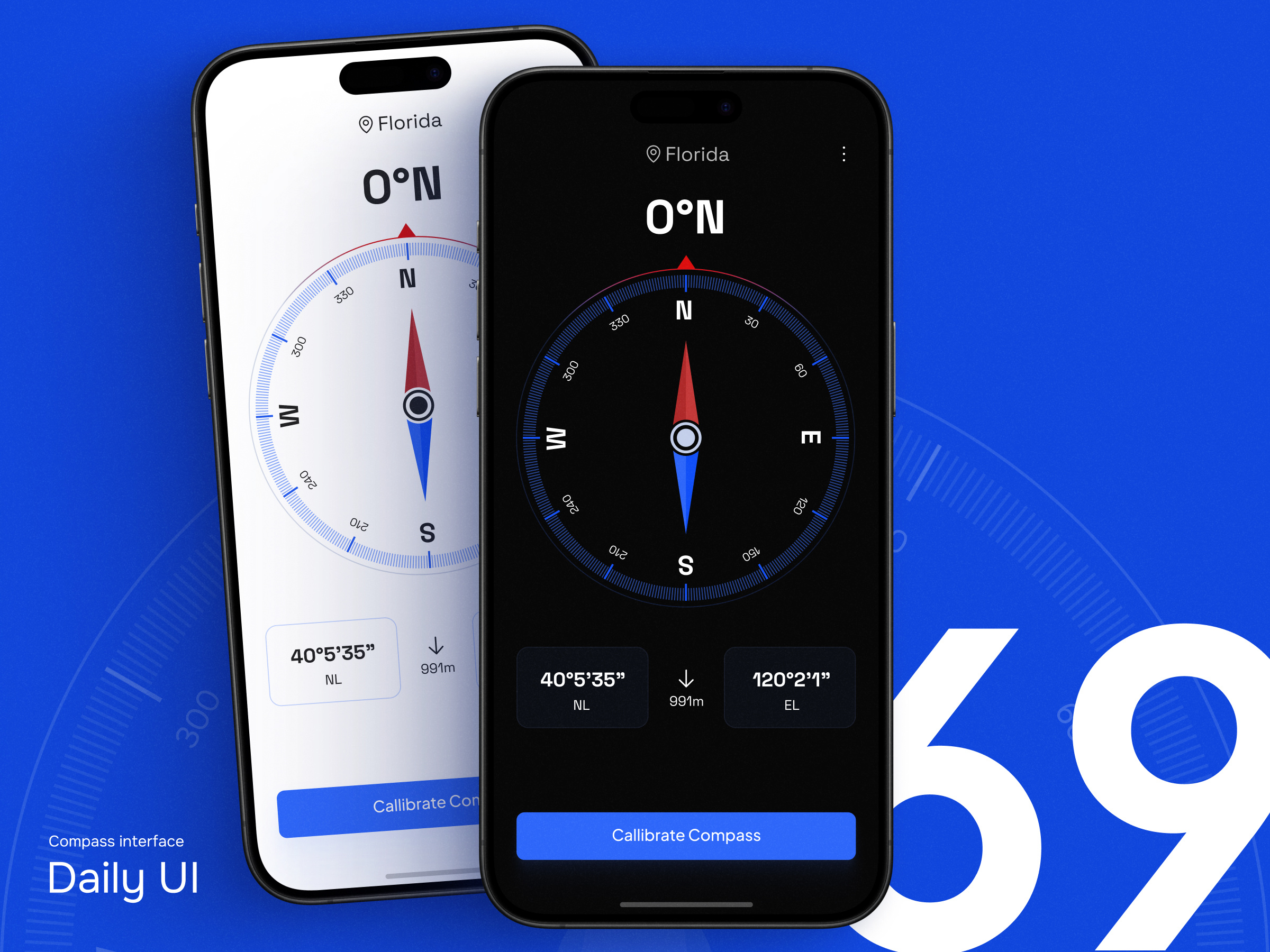 Daily UI #69 - Compass interface by Veronica K on Dribbble