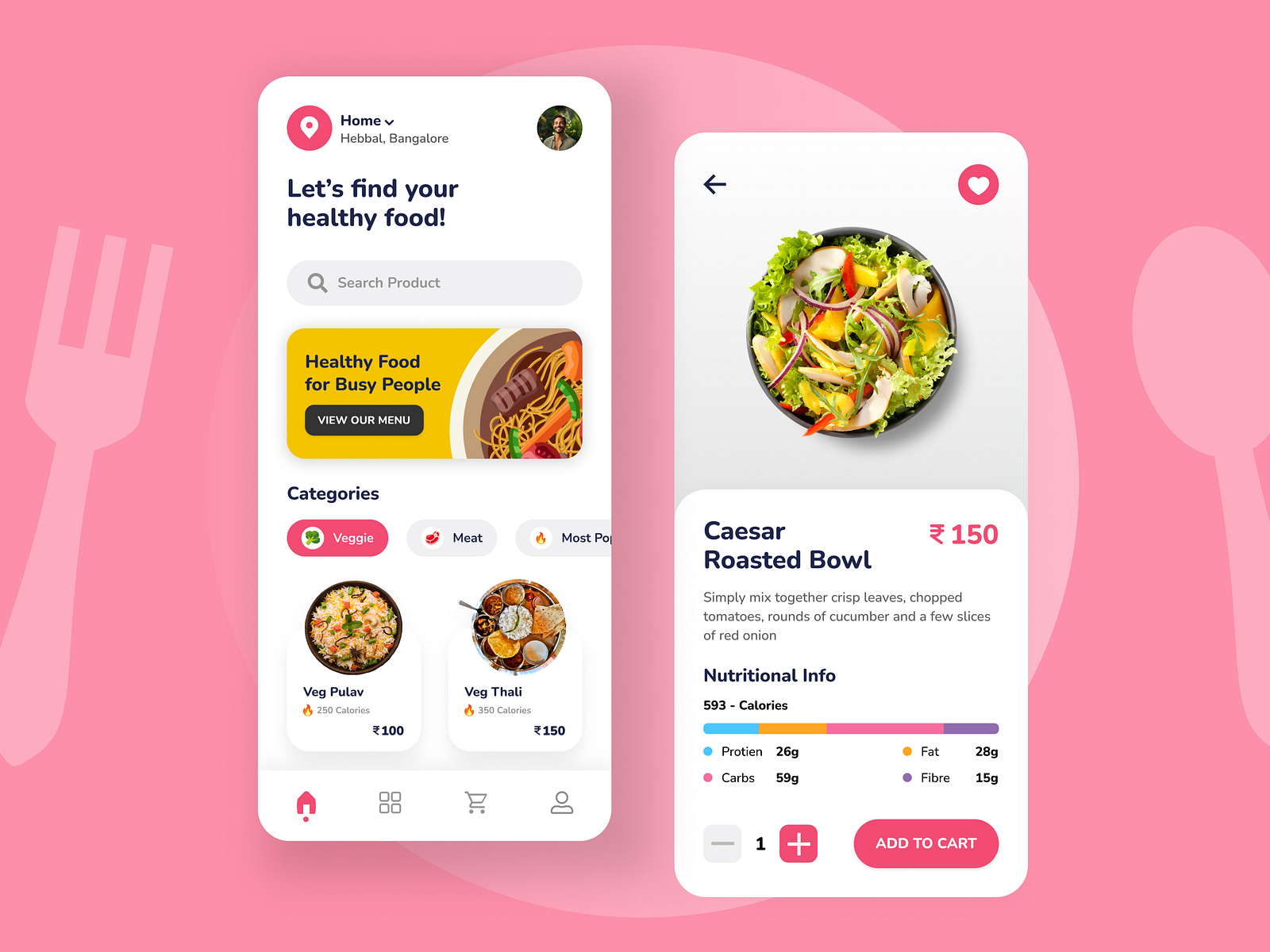Minimalistic Food Ordering App Interface by Stalin D'souza on Dribbble