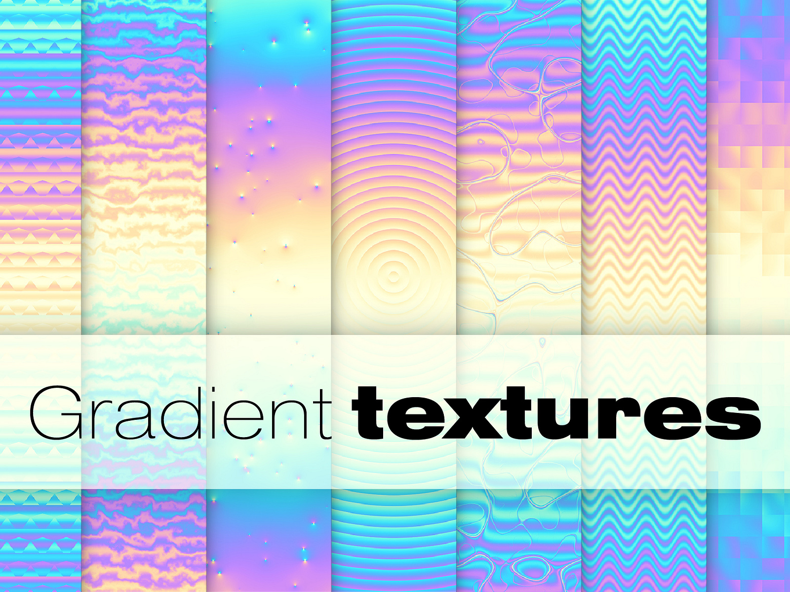 Holographic colors textured gradients by tkdesign on Dribbble