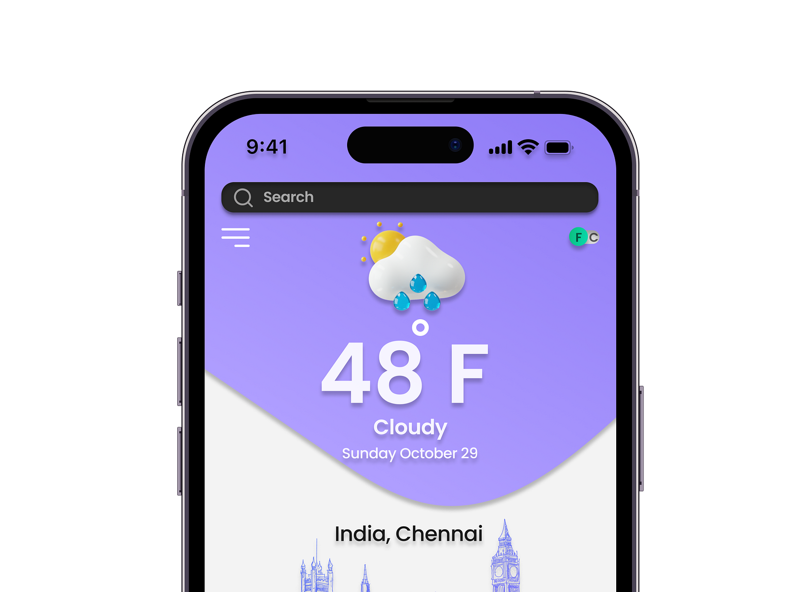 Weather App Ui Design By Yugavaanraj On Dribbble