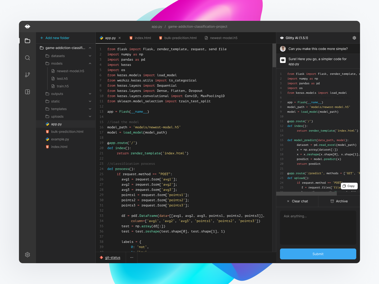 Glitty - AI-Powered Coding Platform 🤖 by Arfi Maulana on Dribbble
