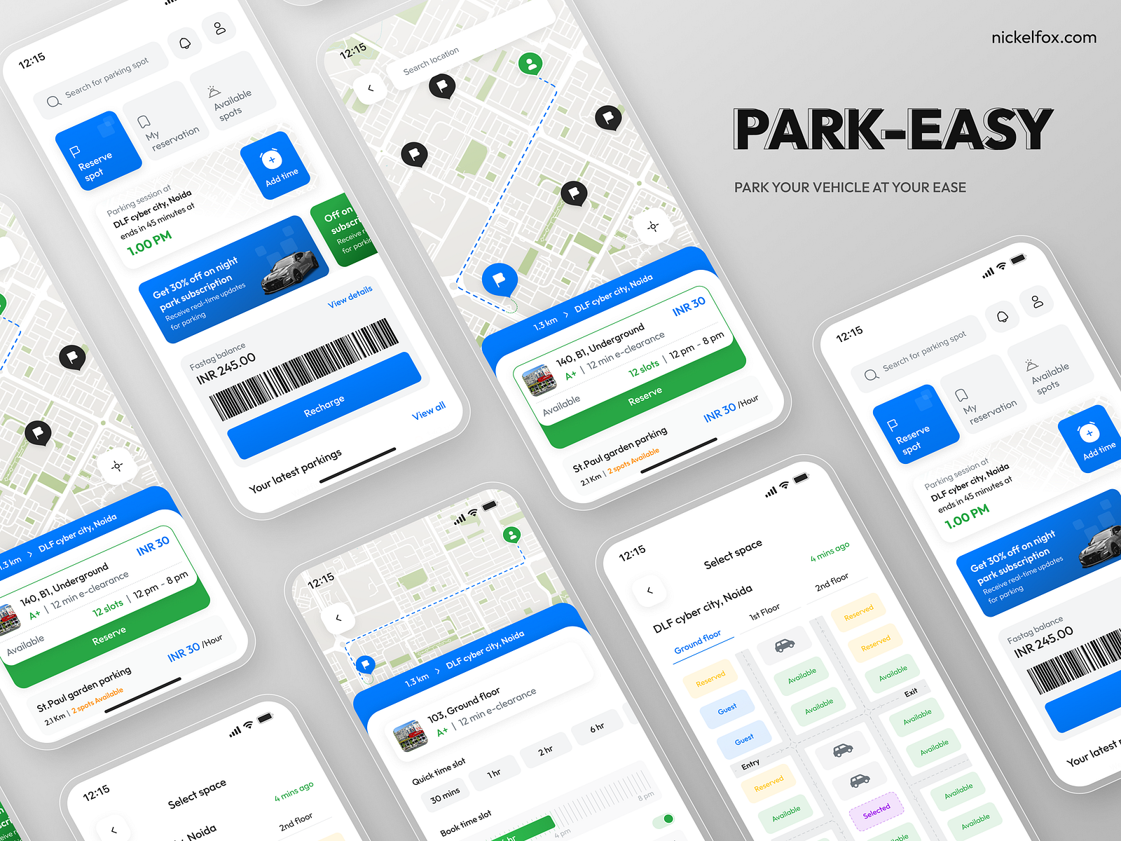 Parkeasy Parking App by Abhishek Ghorpade on Dribbble