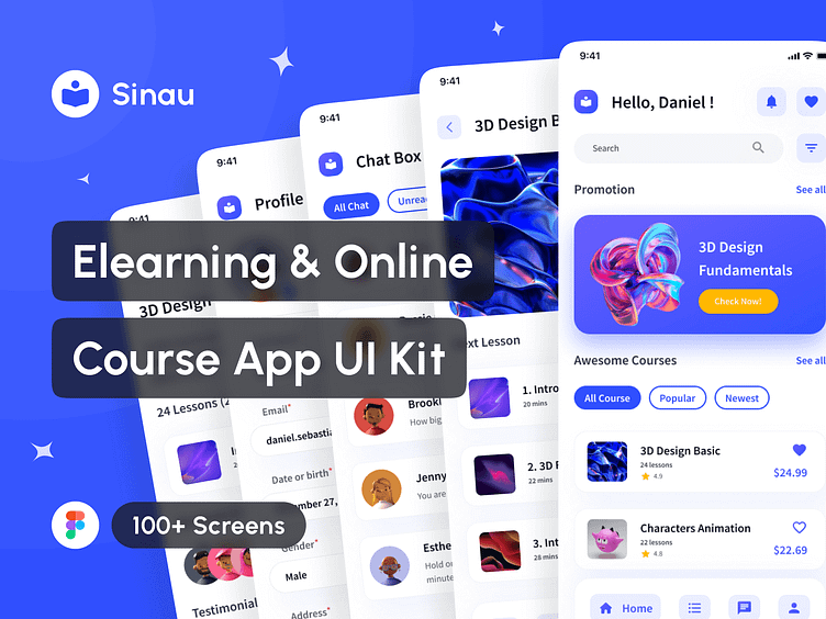 Sinau - E-Learning & Online Course App UI Kit by Sobakhul Munir Siroj on Dribbble