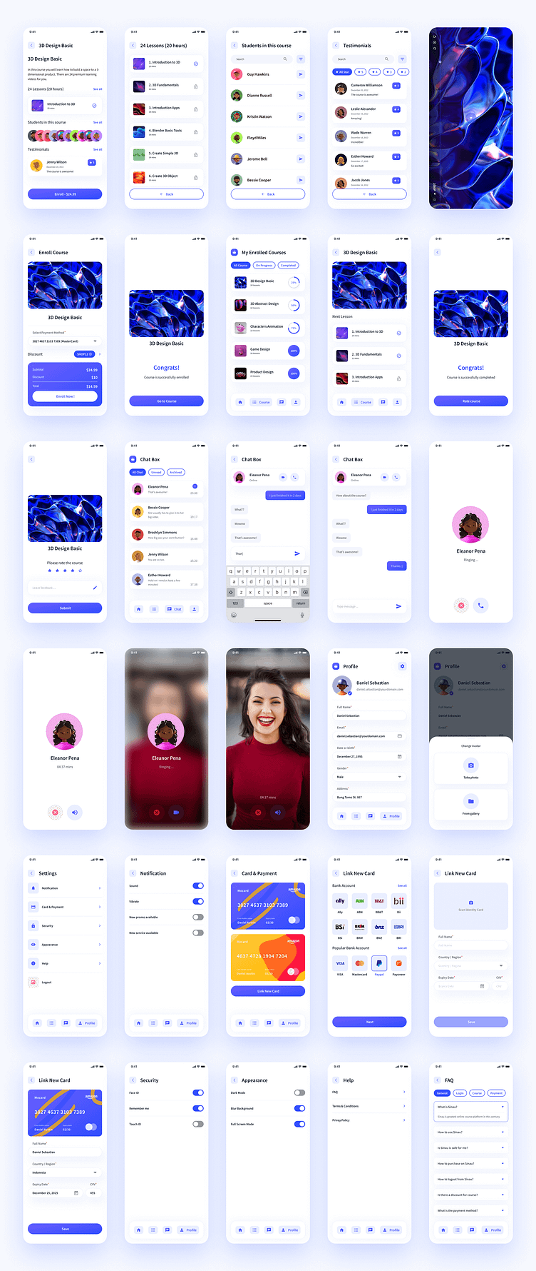 Sinau - E-Learning & Online Course App UI Kit by Sobakhul Munir Siroj on Dribbble
