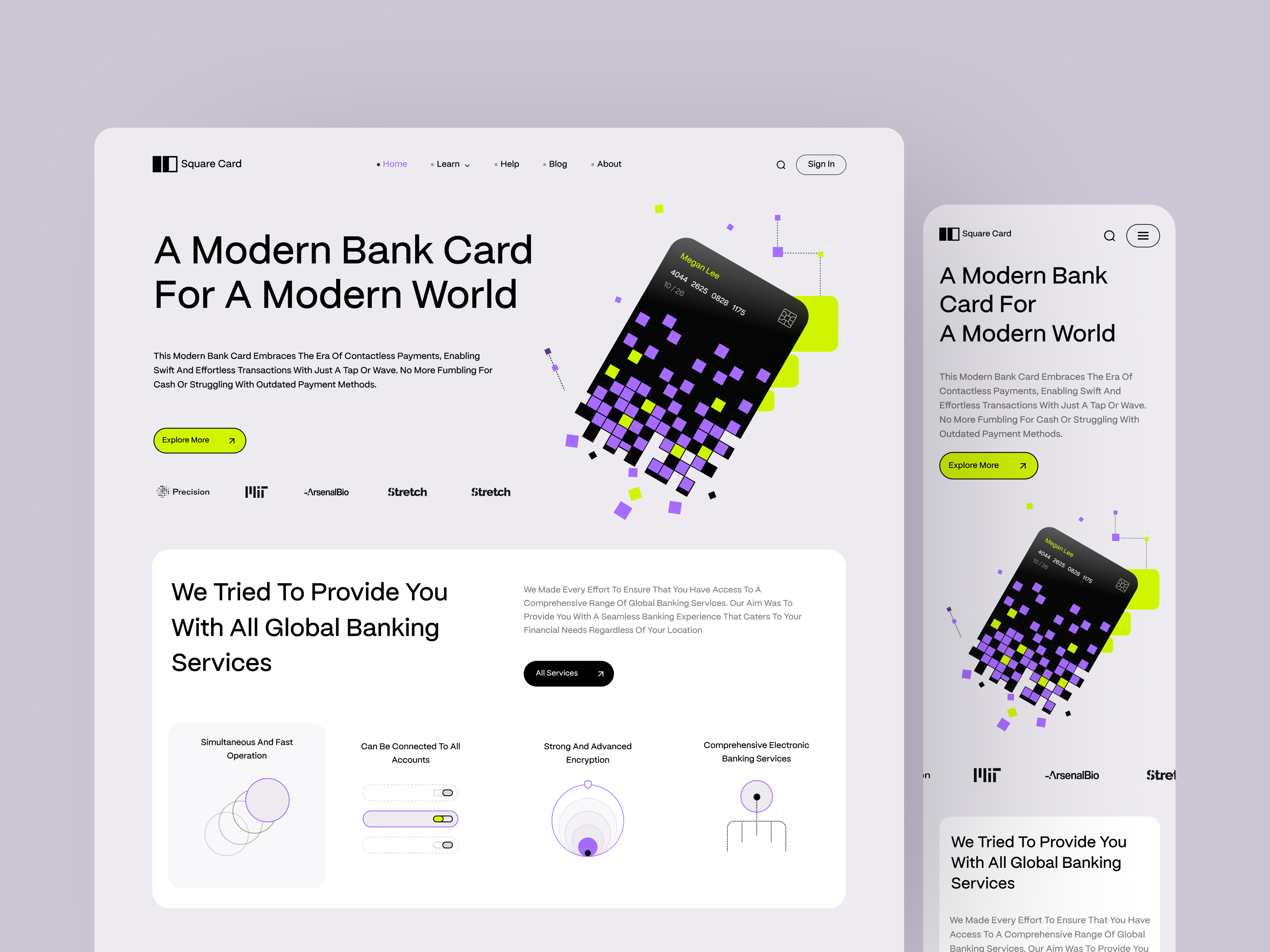 Banking Landing Page by Levi Wilson for QClay on Dribbble
