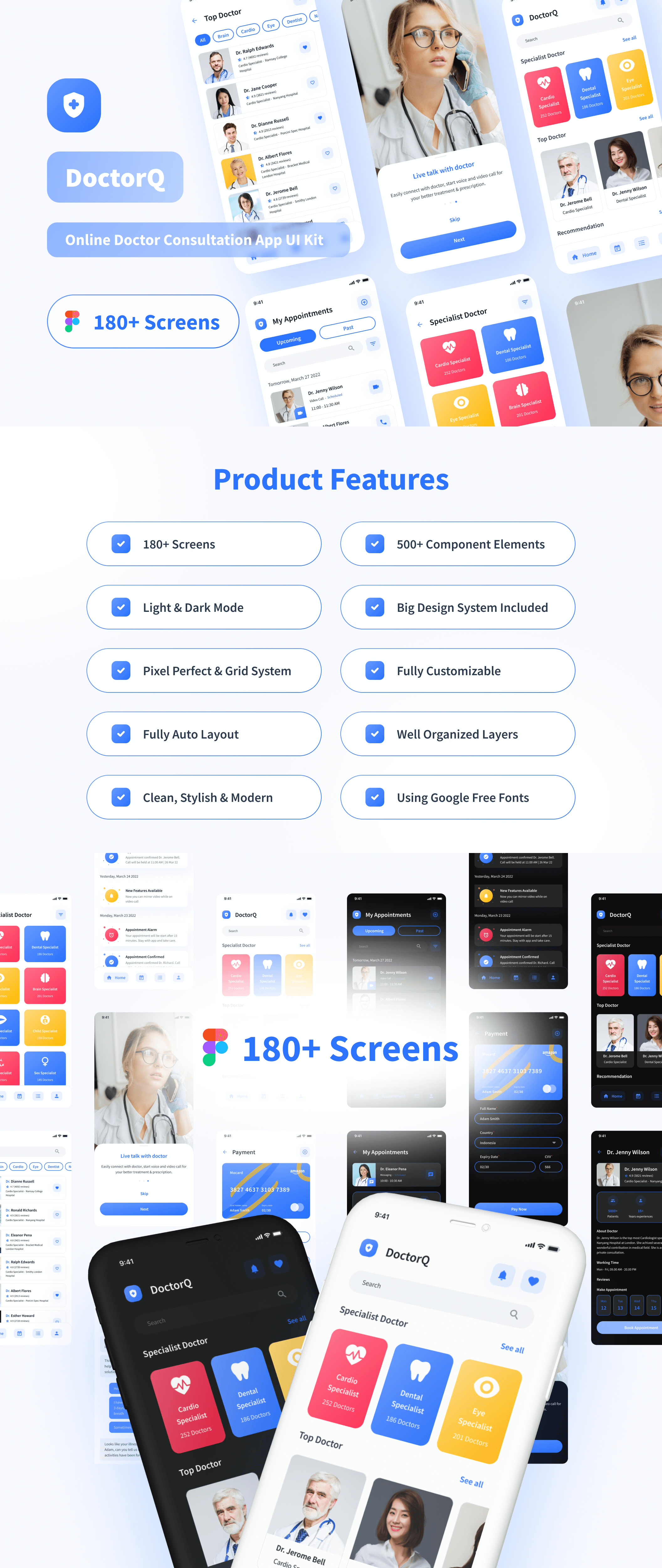 DoctorQ - Online Doctor Appointment & Consultation App UI Kit by Sobakhul Munir Siroj on Dribbble