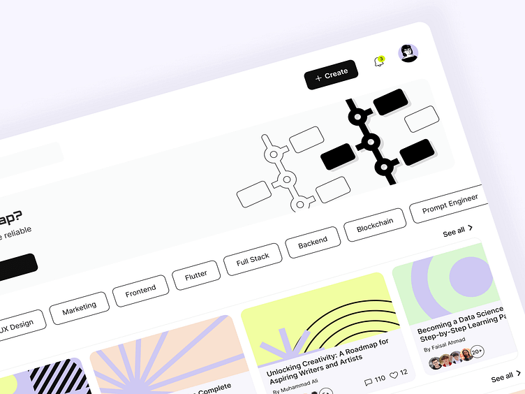 Roadmap - Learning platform by Asia Khanum ★ on Dribbble