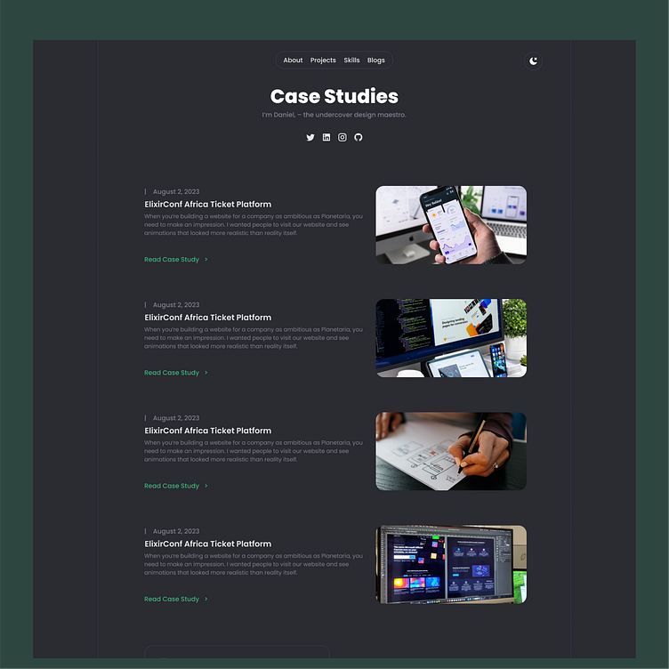 Case Studies - Portfolio by Daniel Adero on Dribbble