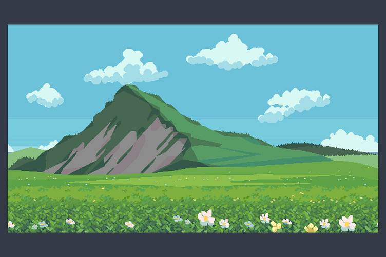 Free Summer Pixel Art Backgrounds by 2D Game Assets on Dribbble