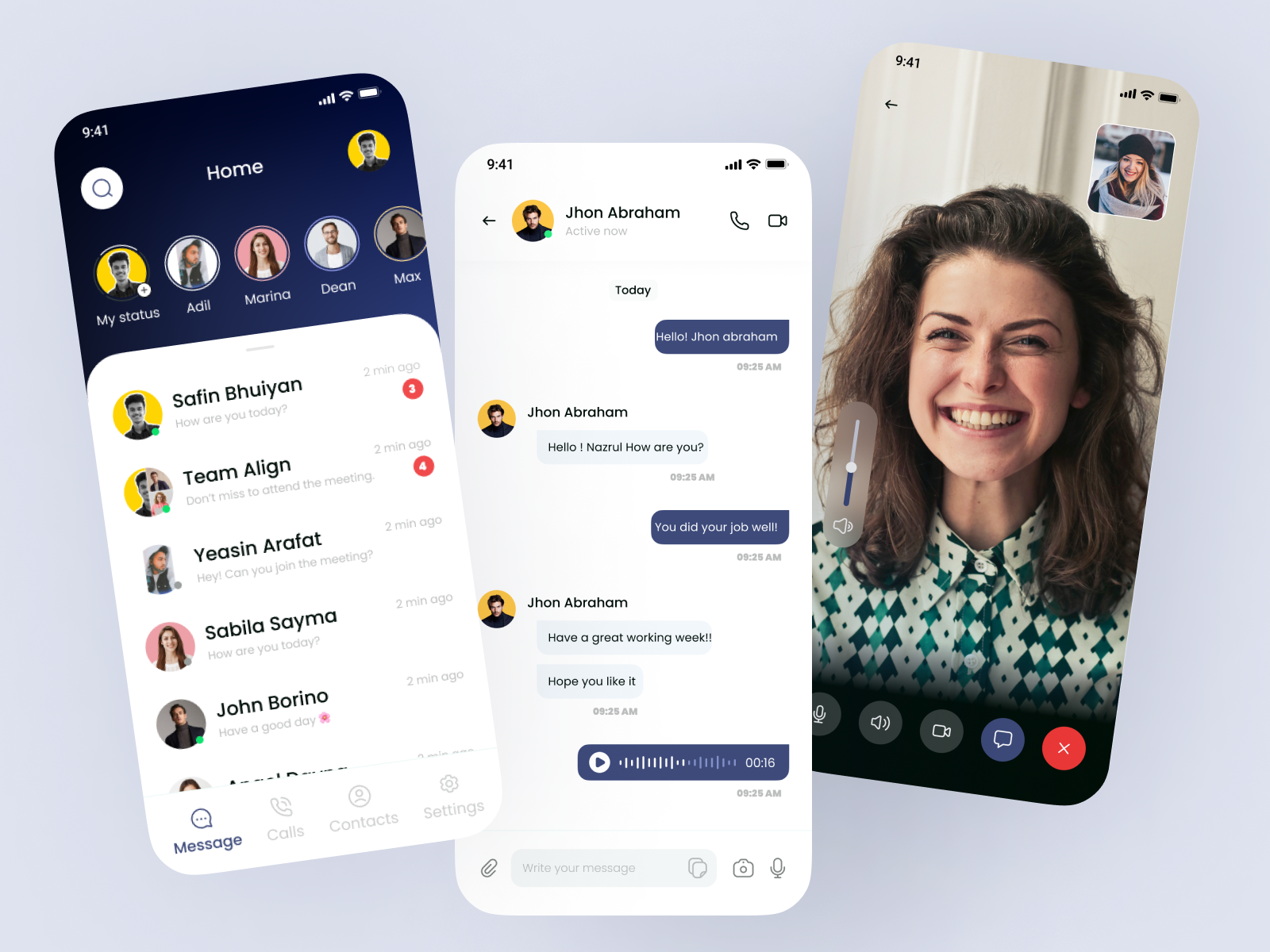 Connectify App UI by Safin Bhuiyan on Dribbble
