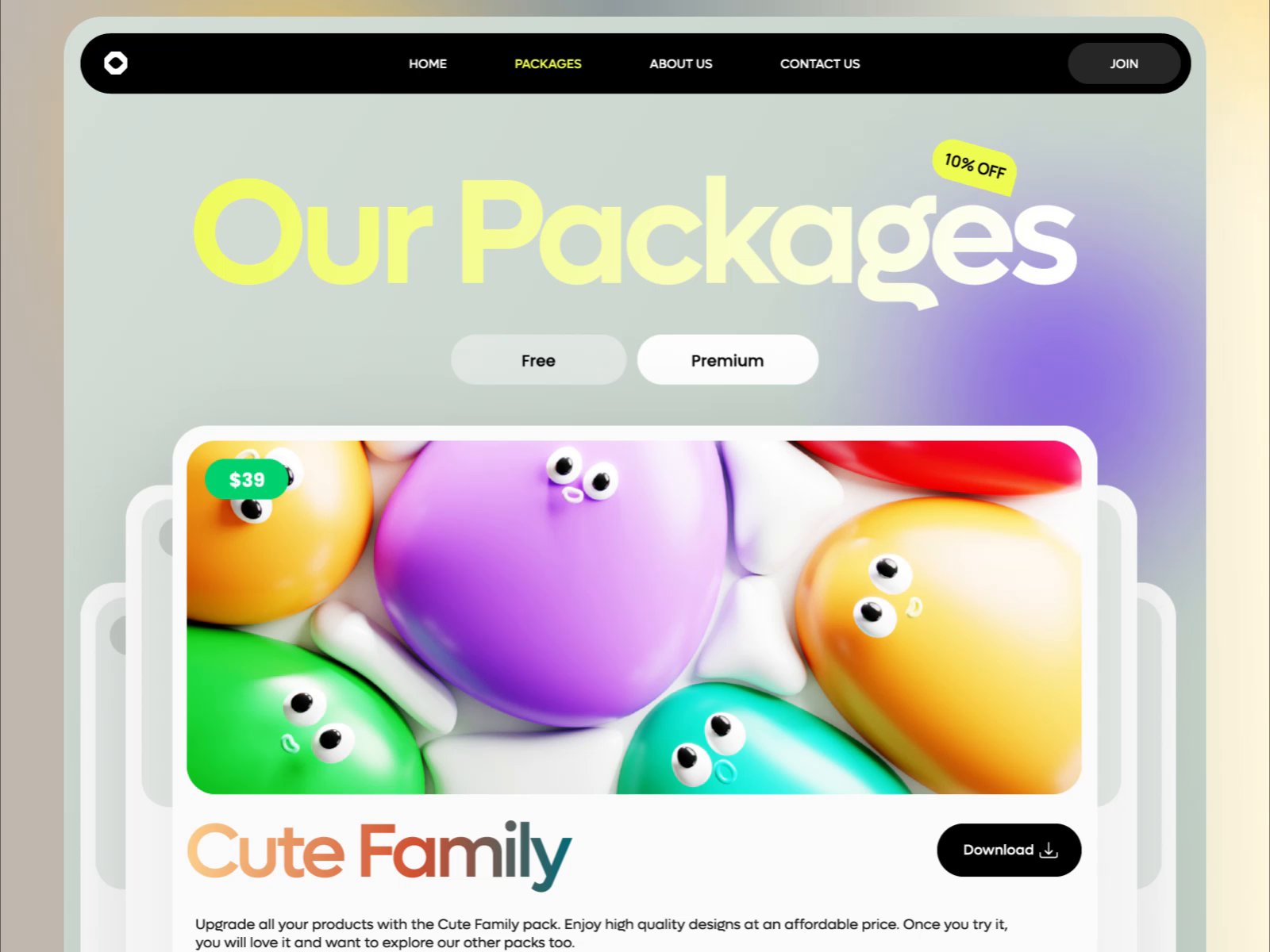 Design Resources Website (Packages Page) by Izmahsa for Geex Arts on ...