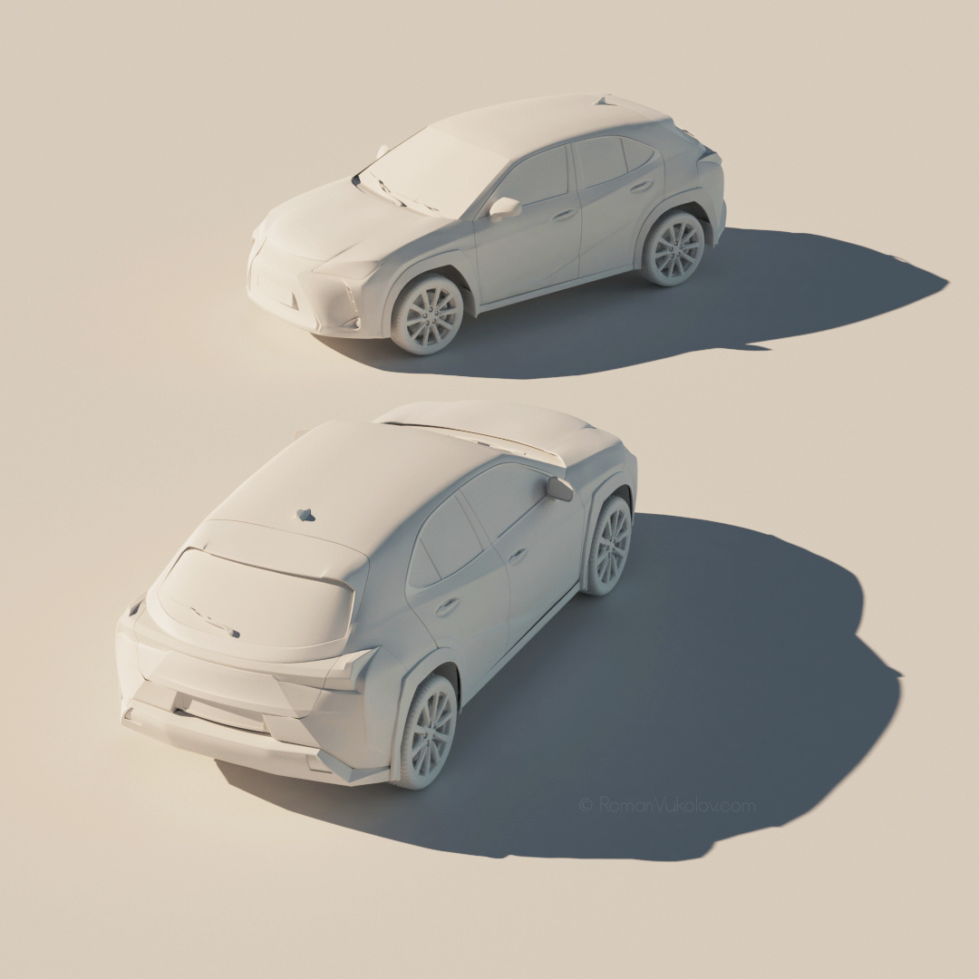 3D Modeling of a Car for the UE4 Game by Roman on Dribbble