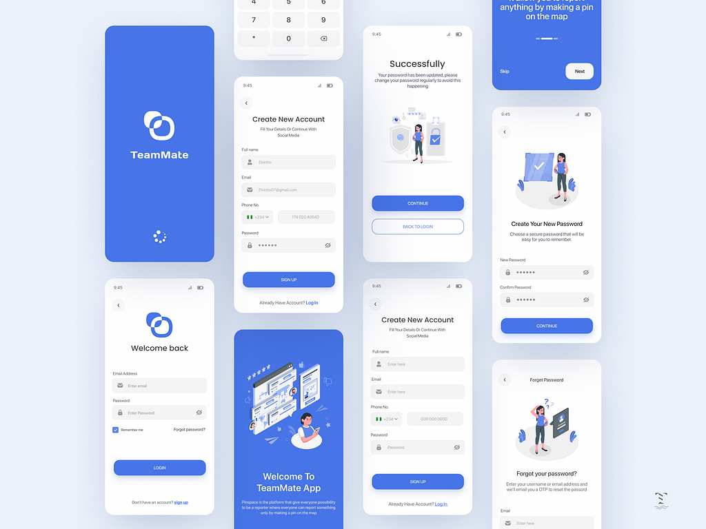 Sign in-Sign up screens by Tayyab Sajjad on Dribbble