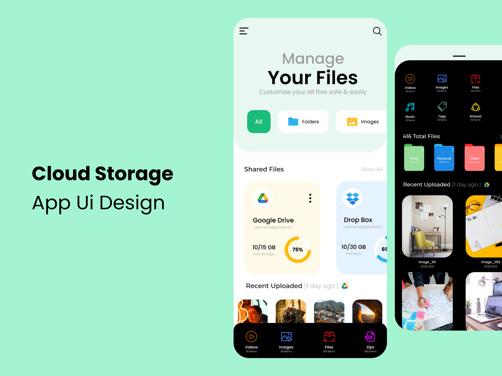 Cloud Storage App UI Design by Junaid Murad on Dribbble