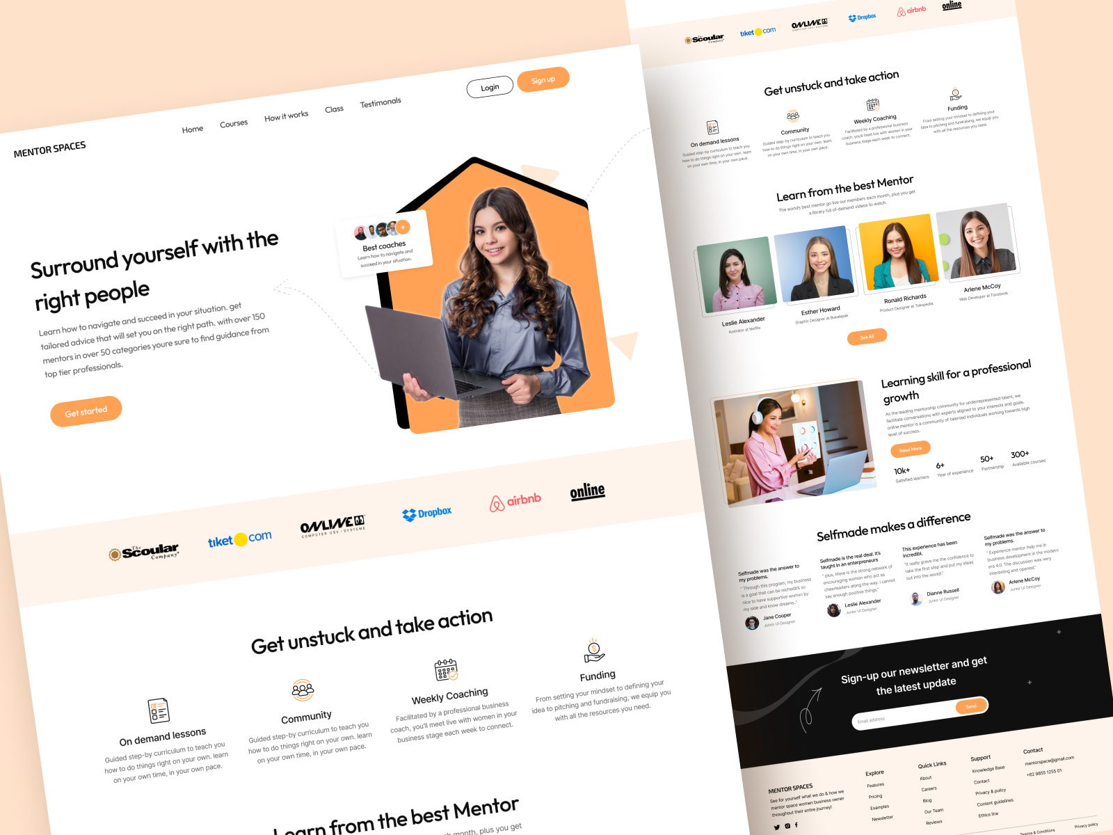 Mentoring Website Design🔥 by get website on Dribbble